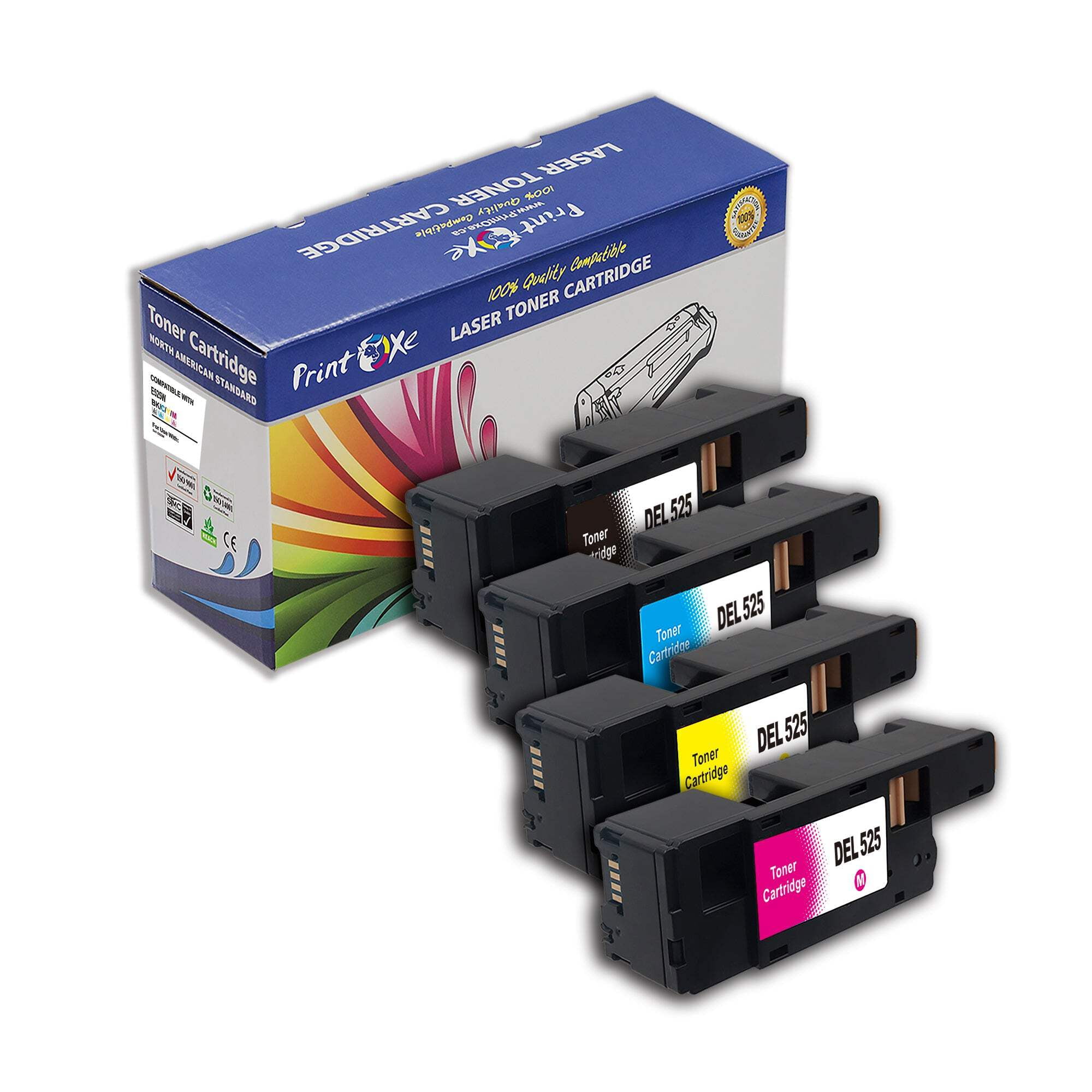 Dell E525W Laser Printer Compatible Set of 4 Toner Cartridges - Walmart.com