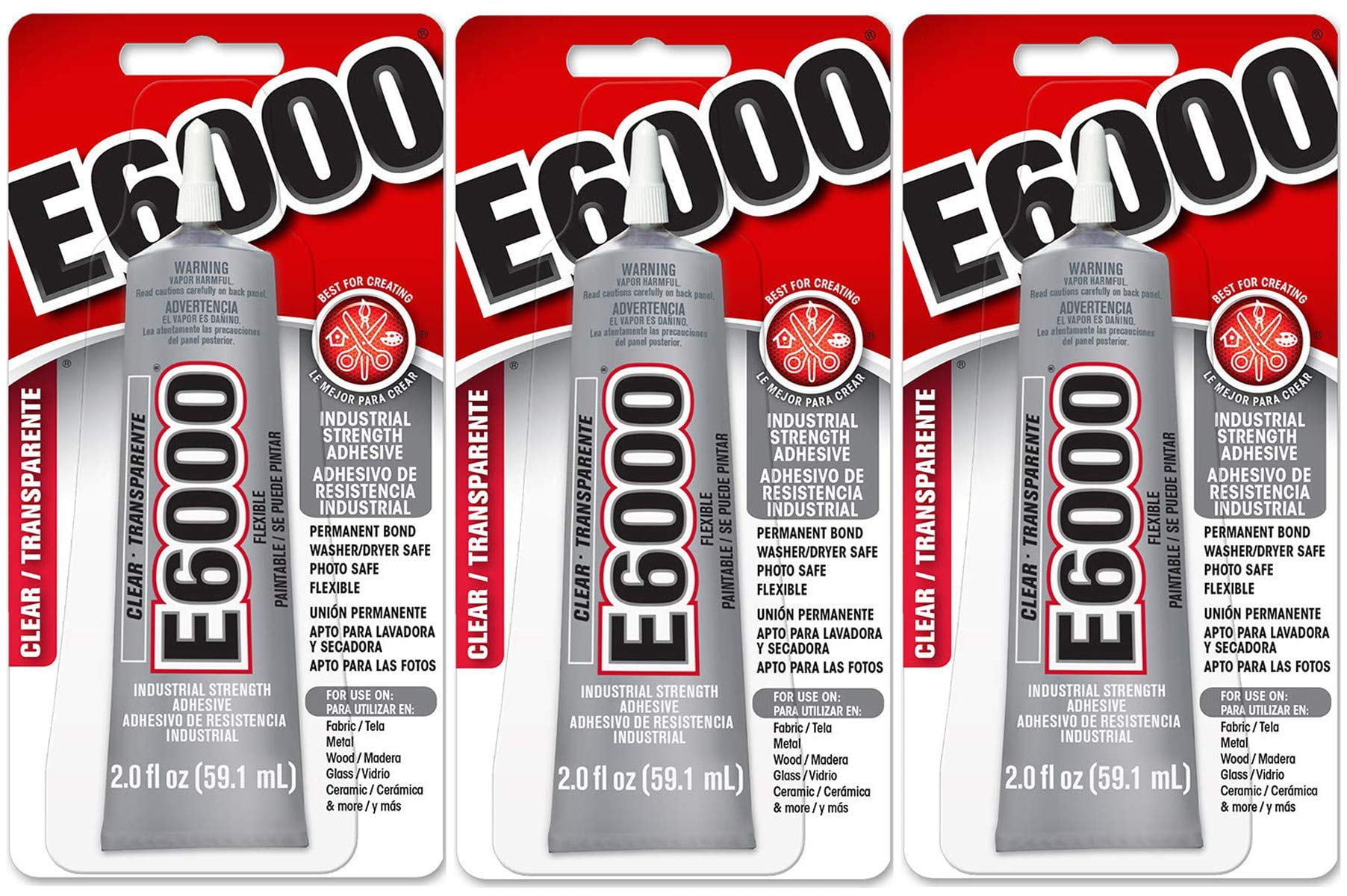 E6000 High Strength All-Purpose Clear Adhesive 2oz, Ideal for Metal ...