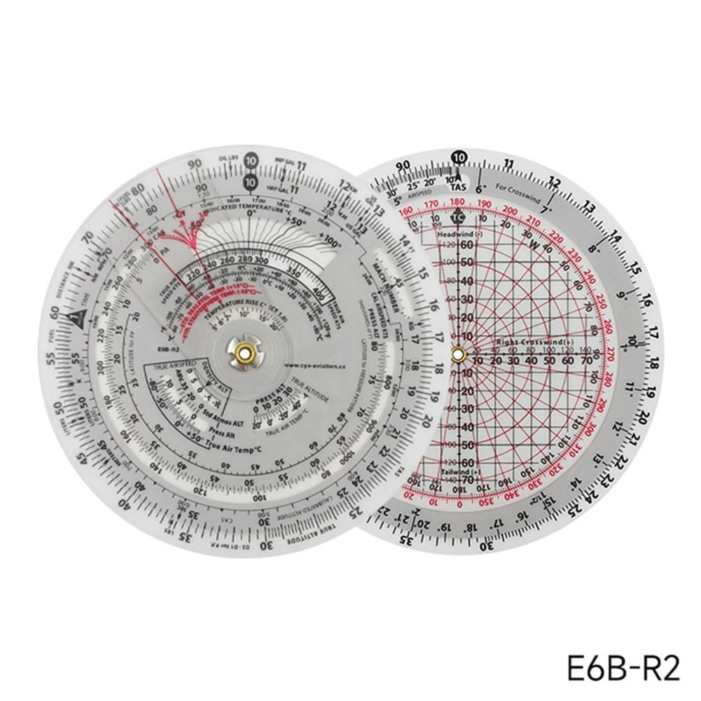 E6B-R E6B-R2 Circular Flight Computer Aviation Plotter Slide Rule For ...