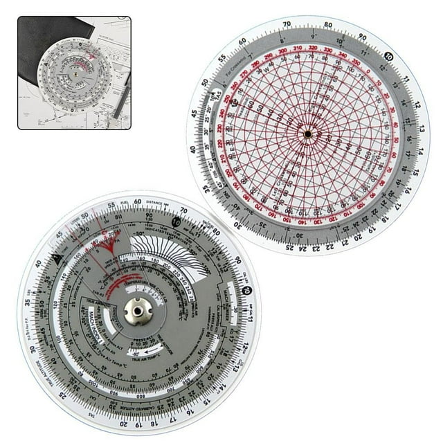E6B-R E6B-R2 Circular Flight Computer Aviation Plotter Slide Rule For ...
