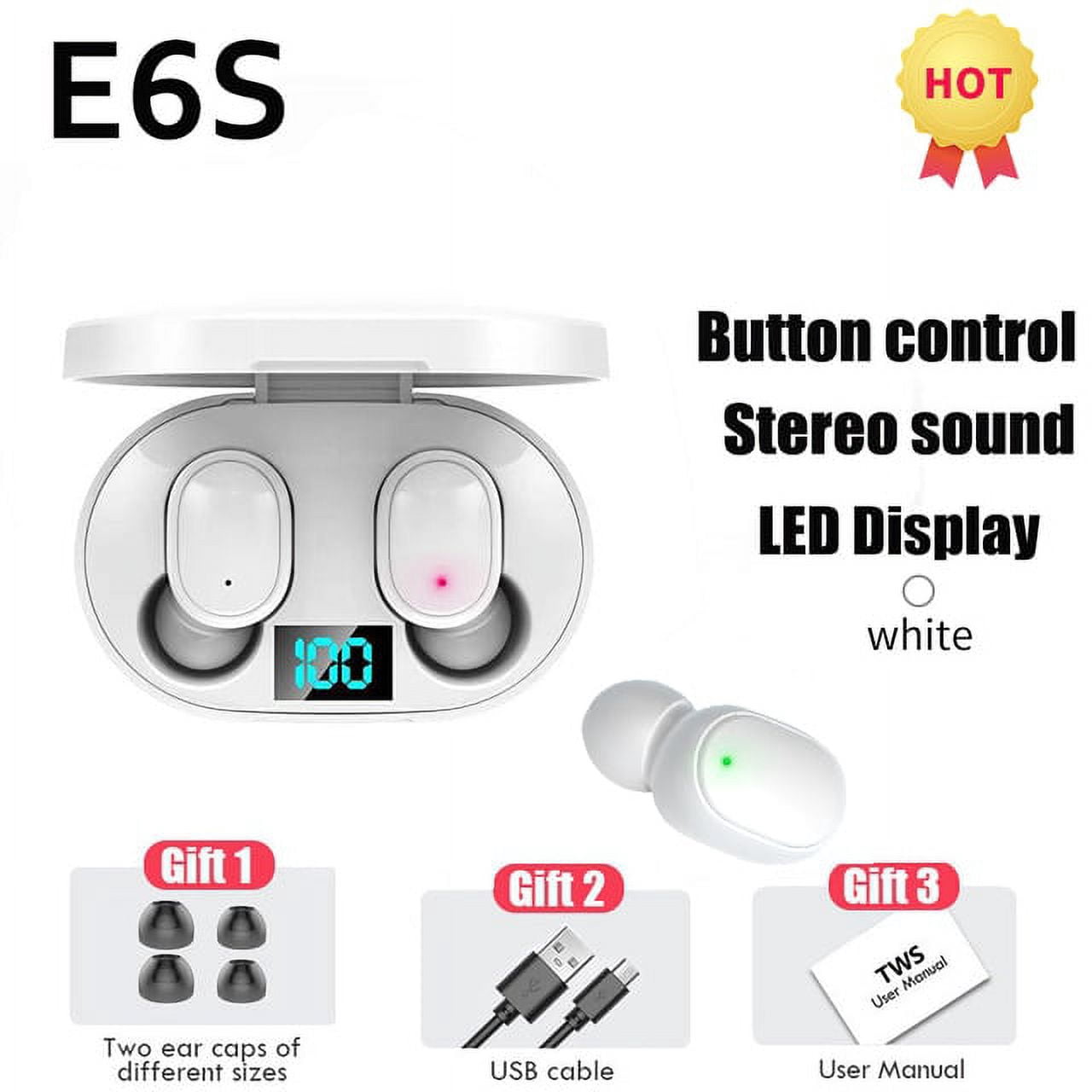 E6s Tws Bluetooth 5.0 Headphones True Wireless Earbuds In Ear Handsfree ...