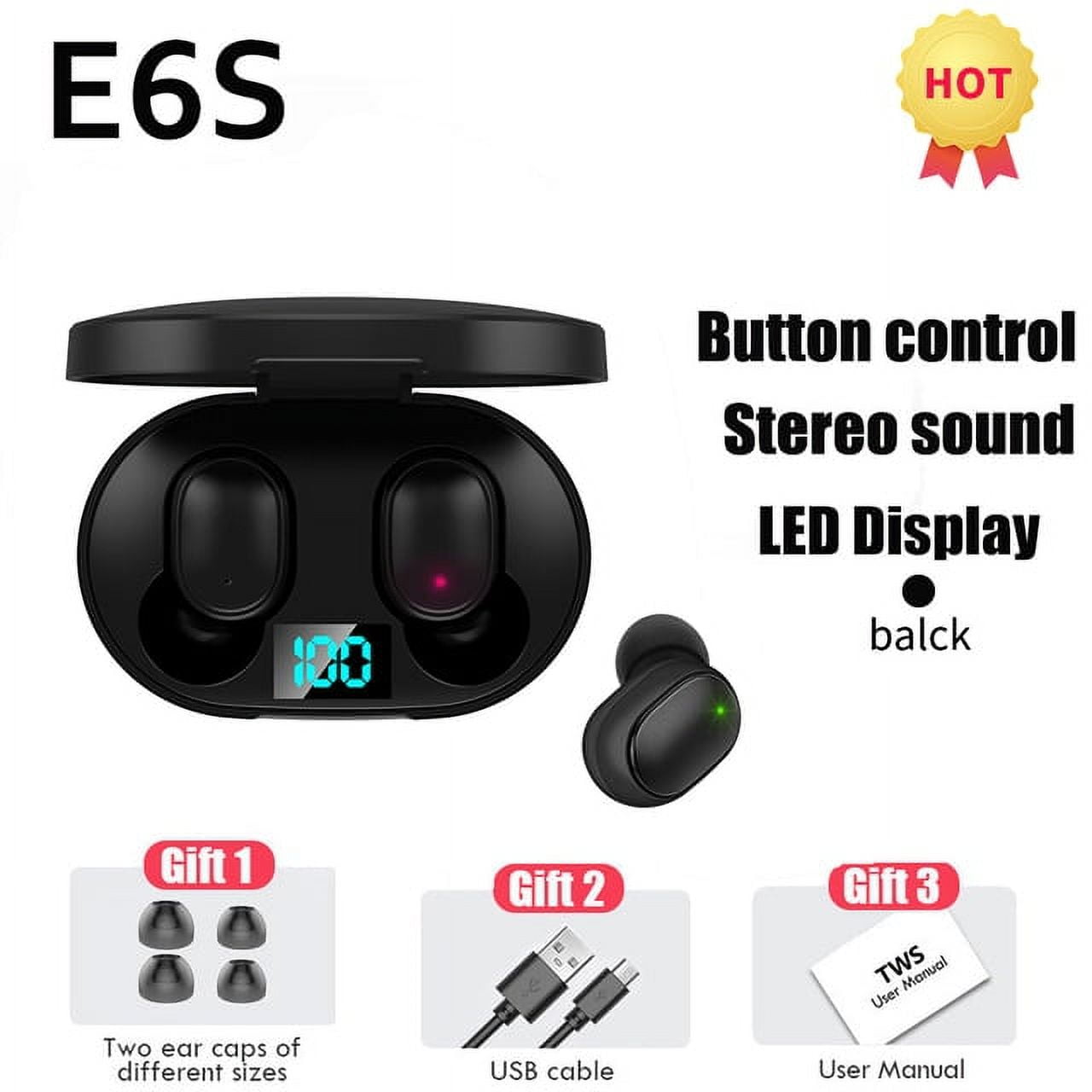 E6s Tws Bluetooth 5.0 Headphones True Wireless Earbuds In Ear Handsfree ...