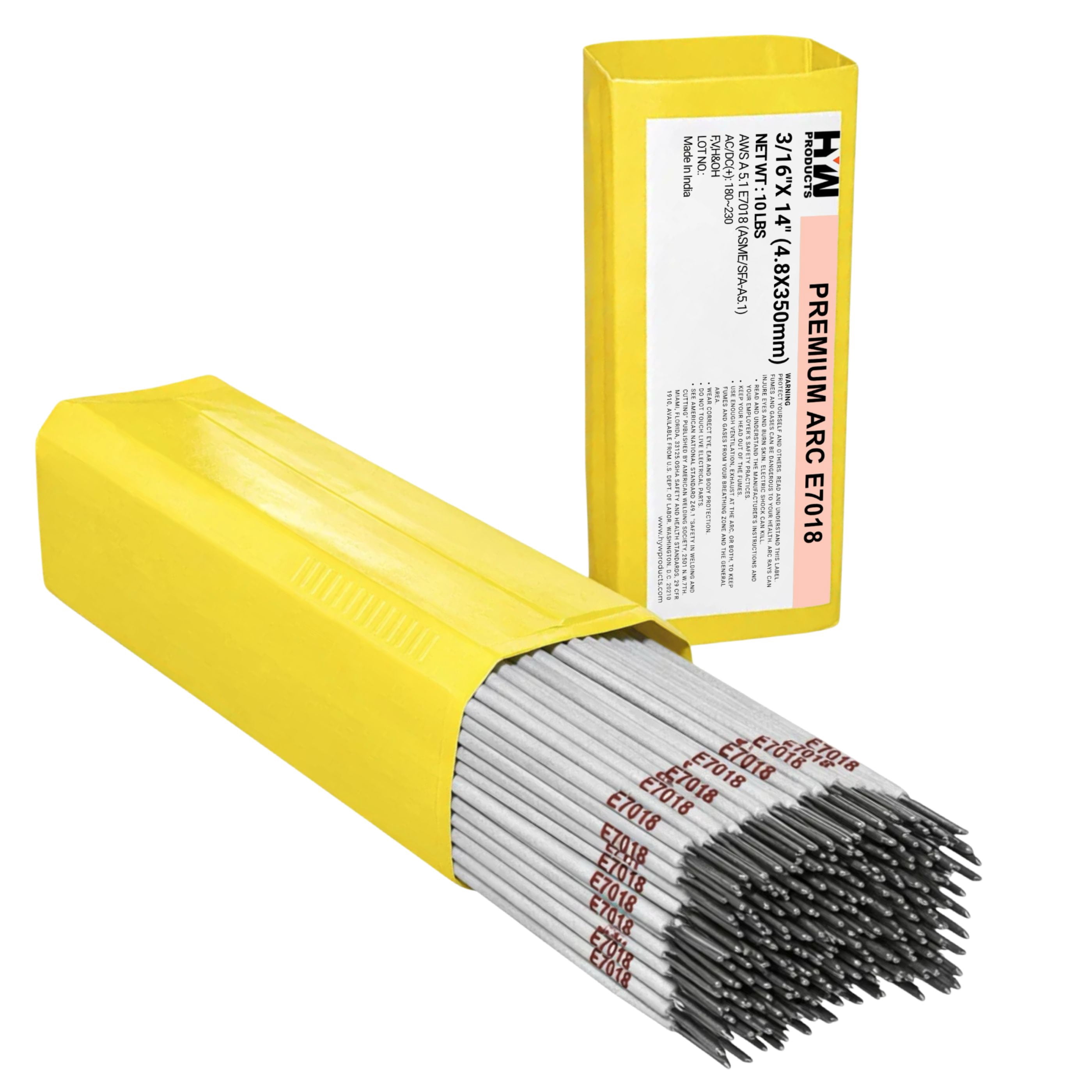 E7018 Premium Arc Stick 3/16" Electrodes 14" Welding Rods 10-pound ...