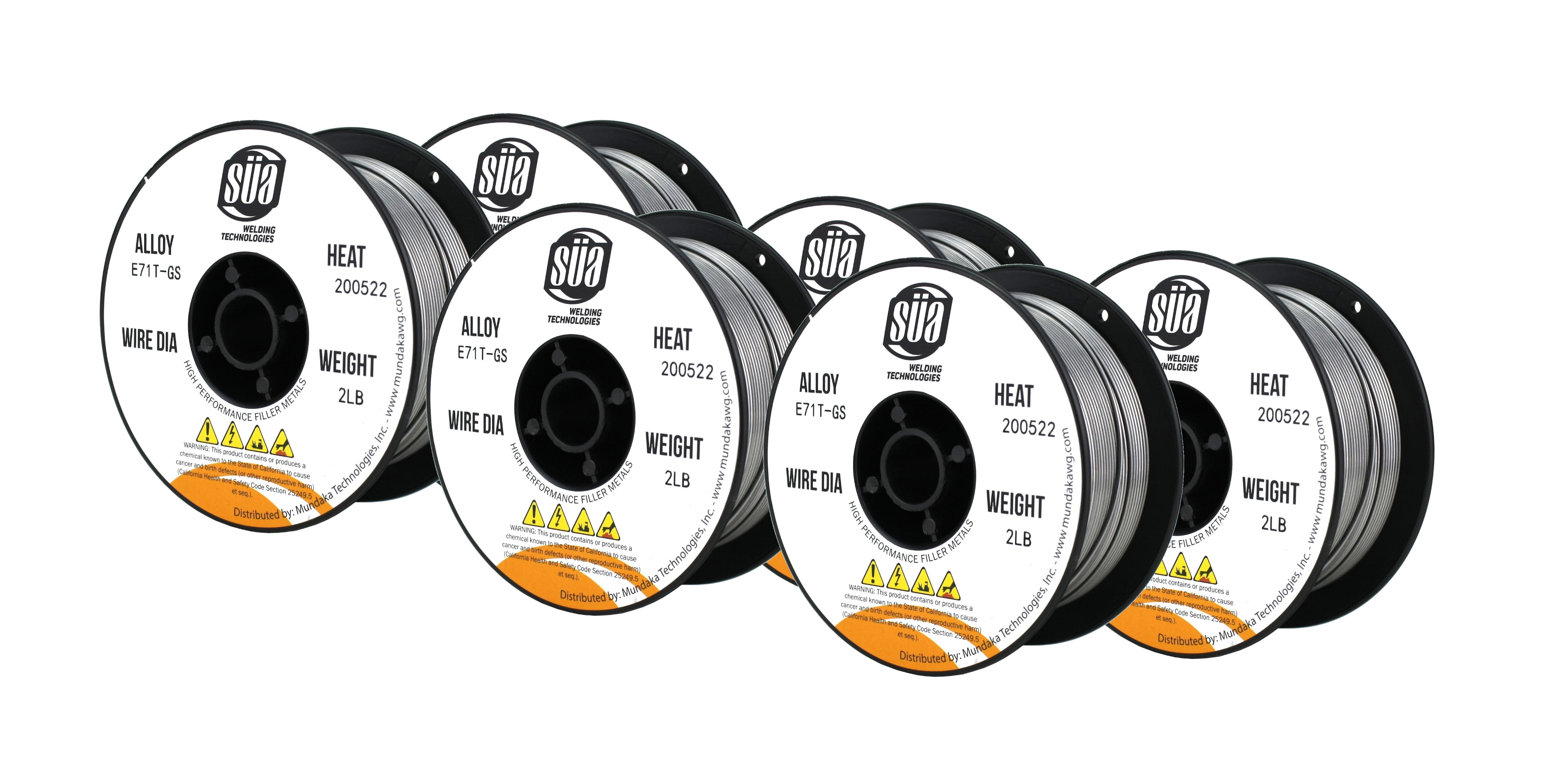 E71T-GS - Fluxcored MIG Wire - GASLESS - 2 Lb Spool x 0.030" (6 SPOOLS ...