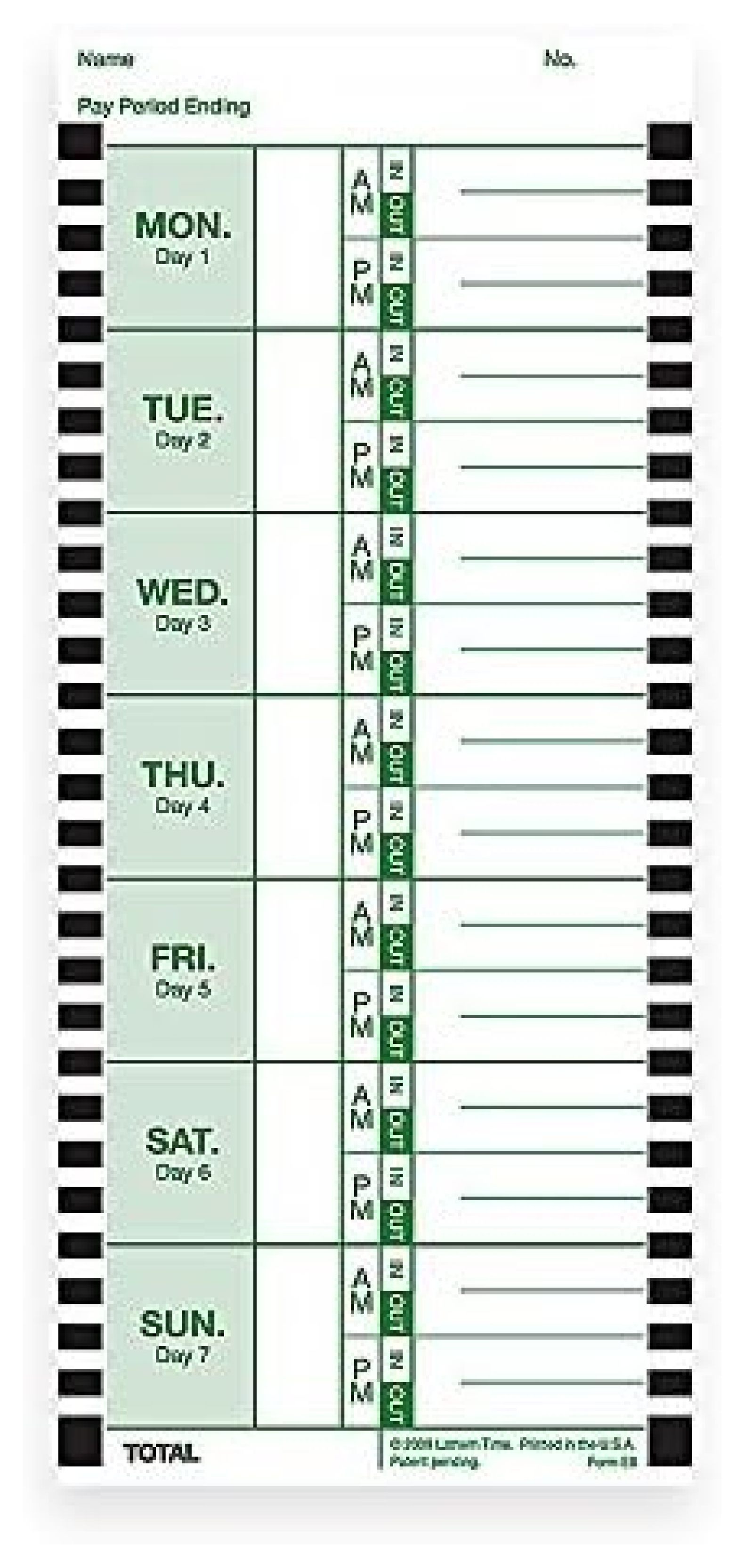 E8-100 Weekly Time Cards, Thermal Print - Pack of 100 Cards - Walmart.com