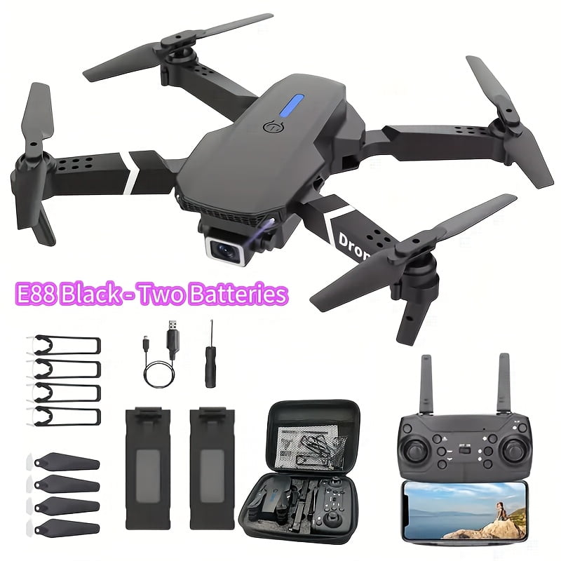 E88 Drone With Camera, Foldable Rc Drone With APP Control, Real-time ...