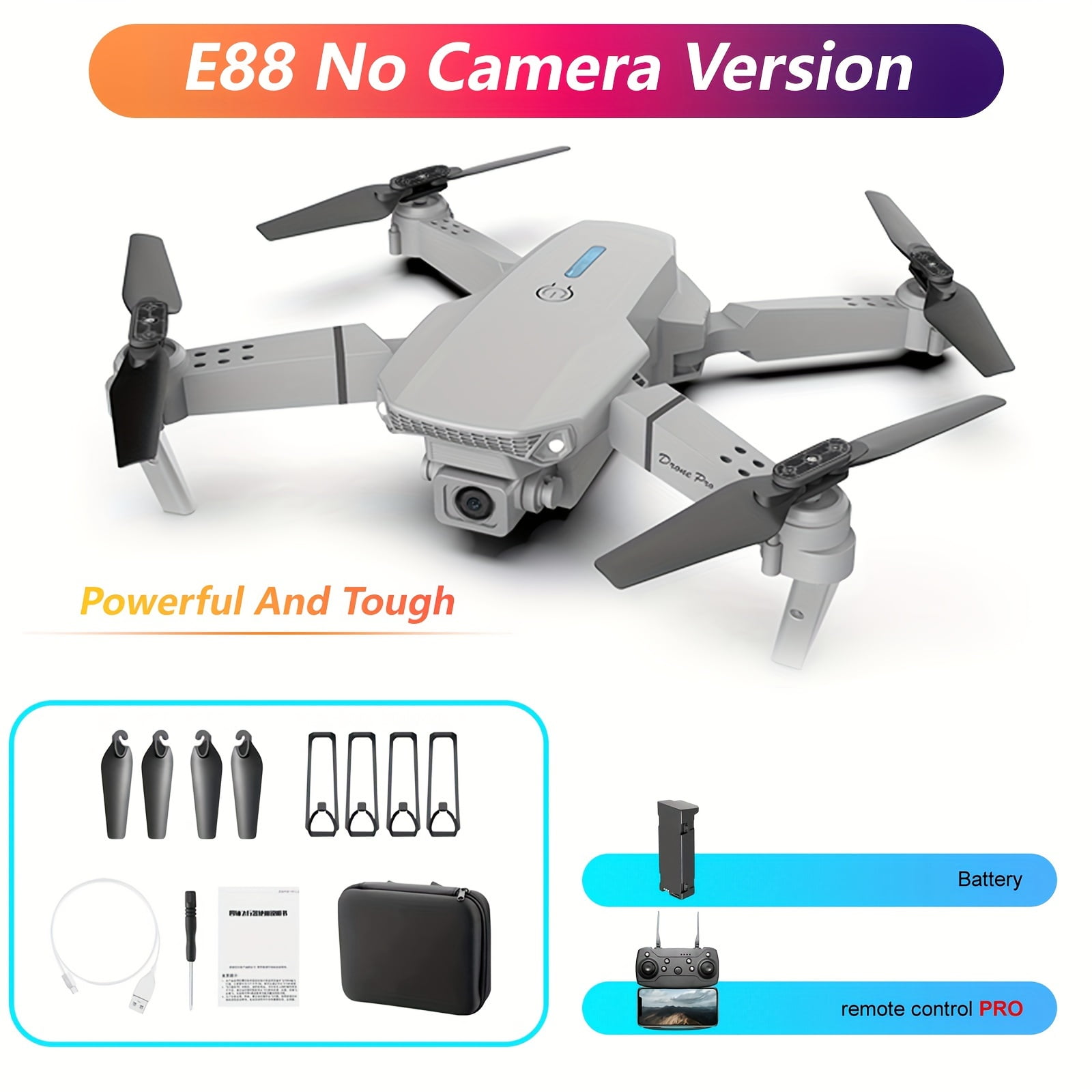 E88 Drone - Dual HD Cameras, Foldable, Optical Flow Positioning | One ...