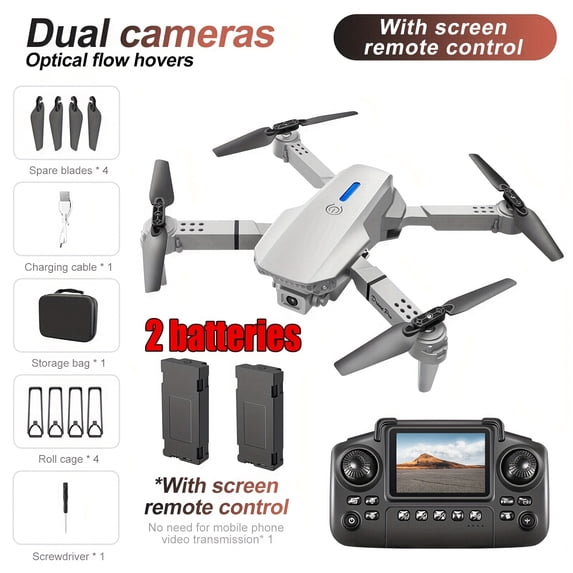 E88MAX 2025 Drone with HD Display, 2 Batteries, Brushless Motor ...
