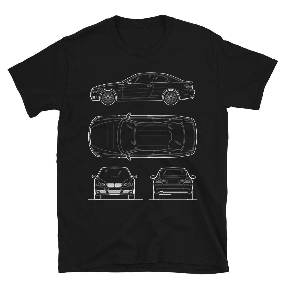 E92 335i Blueprint Bimmer Men's T-Shirt German Car Tee Shirt Technical ...