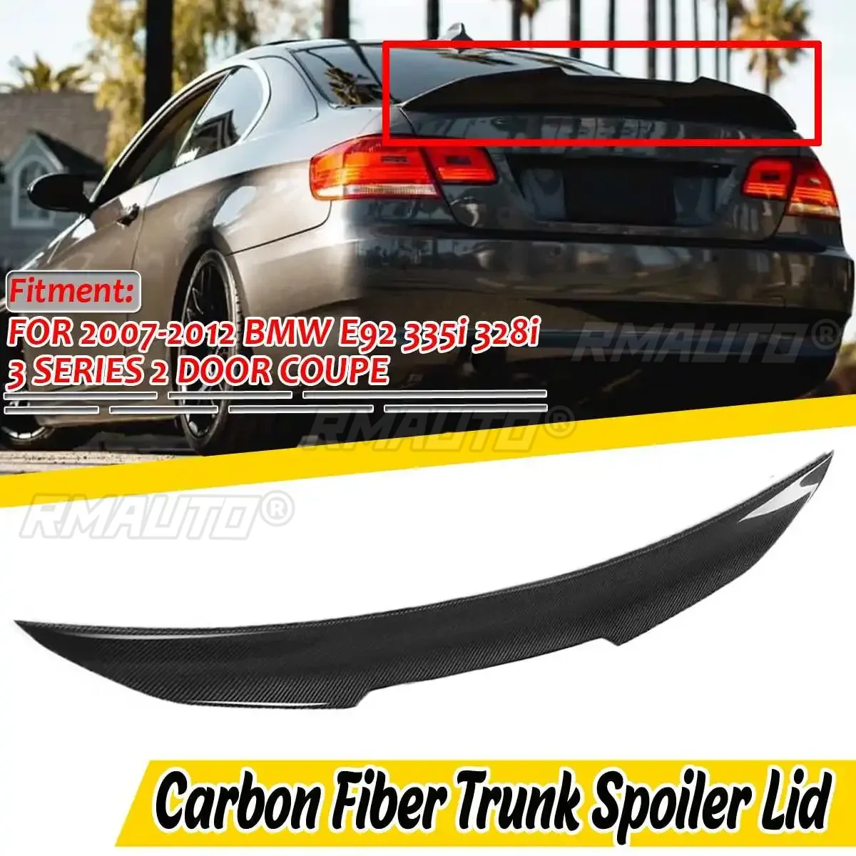E92 Car Rear Spoiler Wing Extension FOR BMW E92 335i 328i 3 SERIES 2 ...