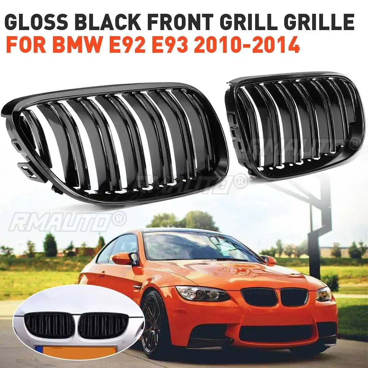 E92 E93 Car Front Bumper Kidney Grill Grille For BMW 3-Series E92 E93 ...