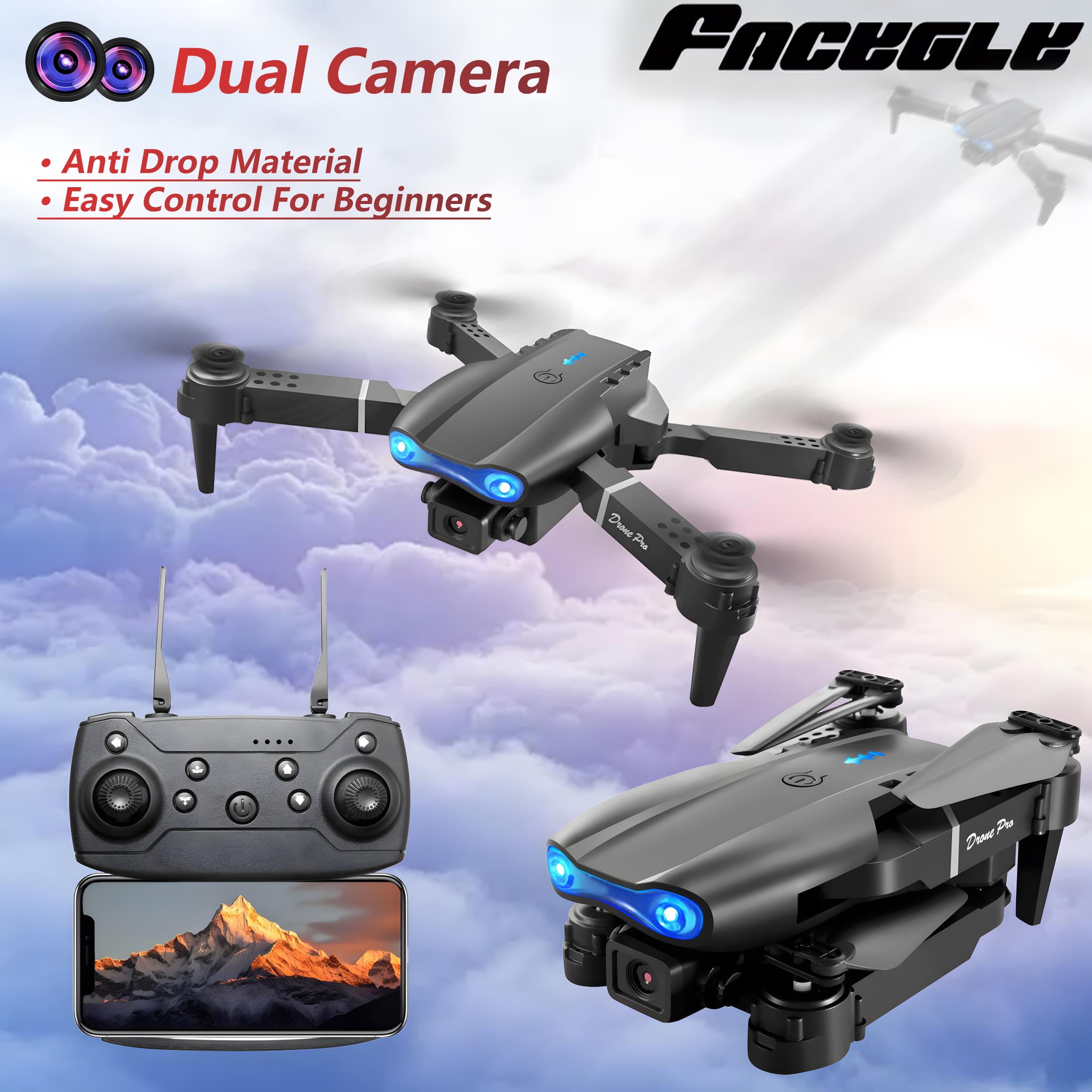 E99 Drone: Folding Drone - SD Dual Camera, Remote-controlled Drone Beginner Gift, Affordable ...