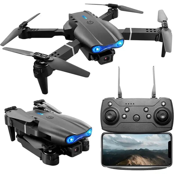 E99 Foldable RC Quadcopter Drone with Camera, Remote Control, 2 ...