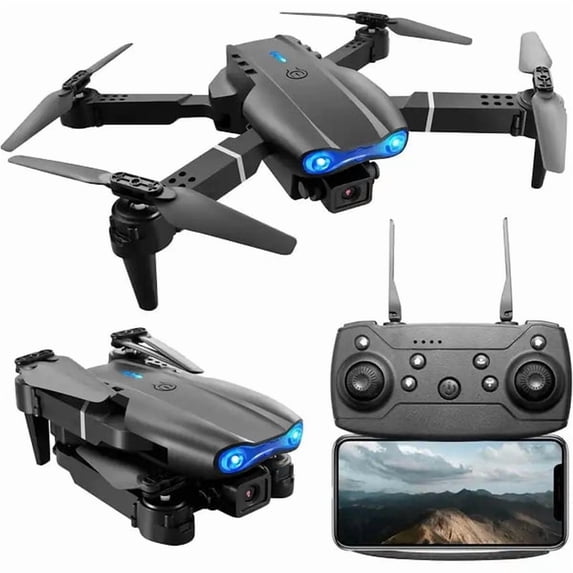 E99 Foldable RC Quadcopter Drone with Camera, Remote Control, 2 ...