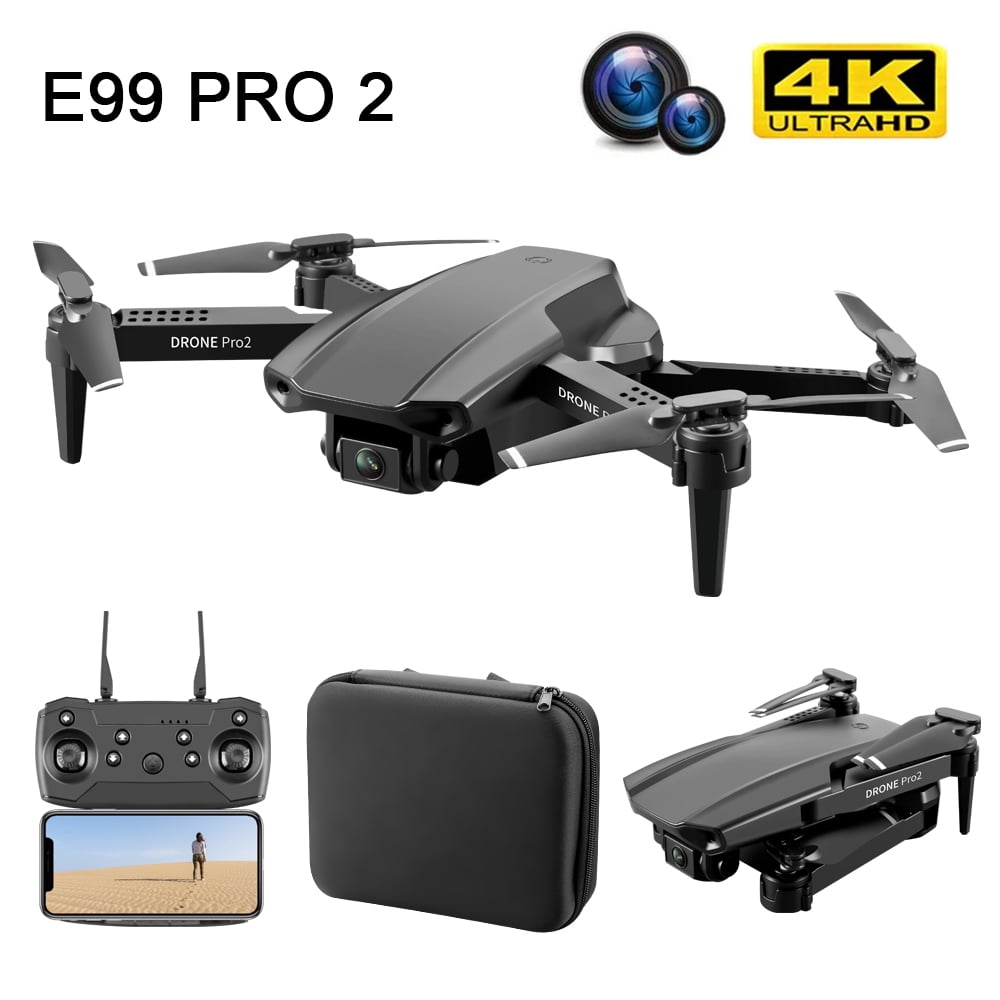 E99 pro2 FPV Drone with 4k HD Dual Camera, Gesture Control, Follow Me Mode, 2.4G Beauty Filter ...