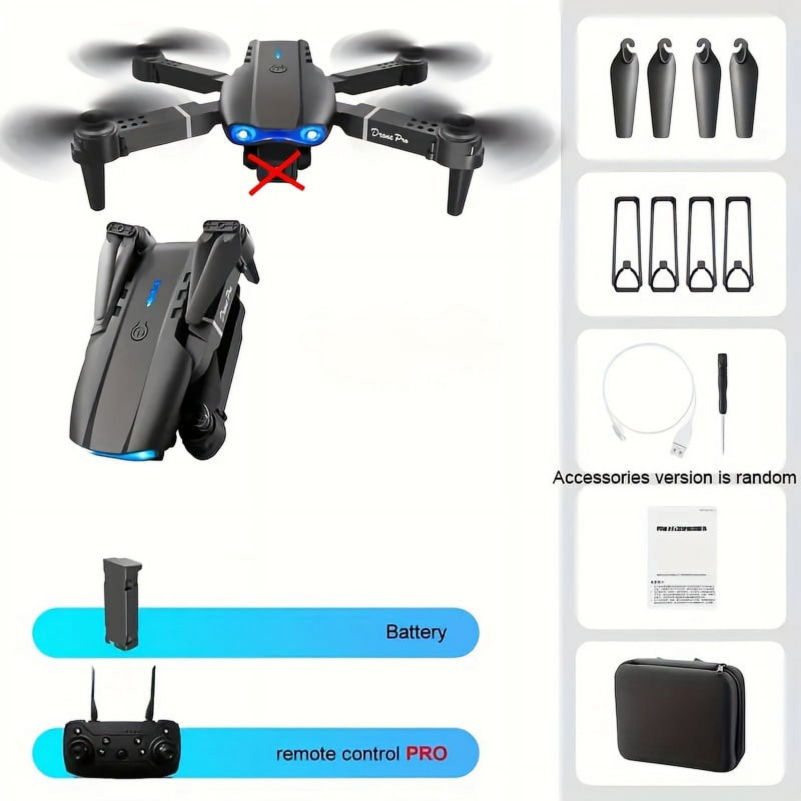 E99pro Drone With SD Camera, One-key Takeoff And Landing, Altitude Hold ...