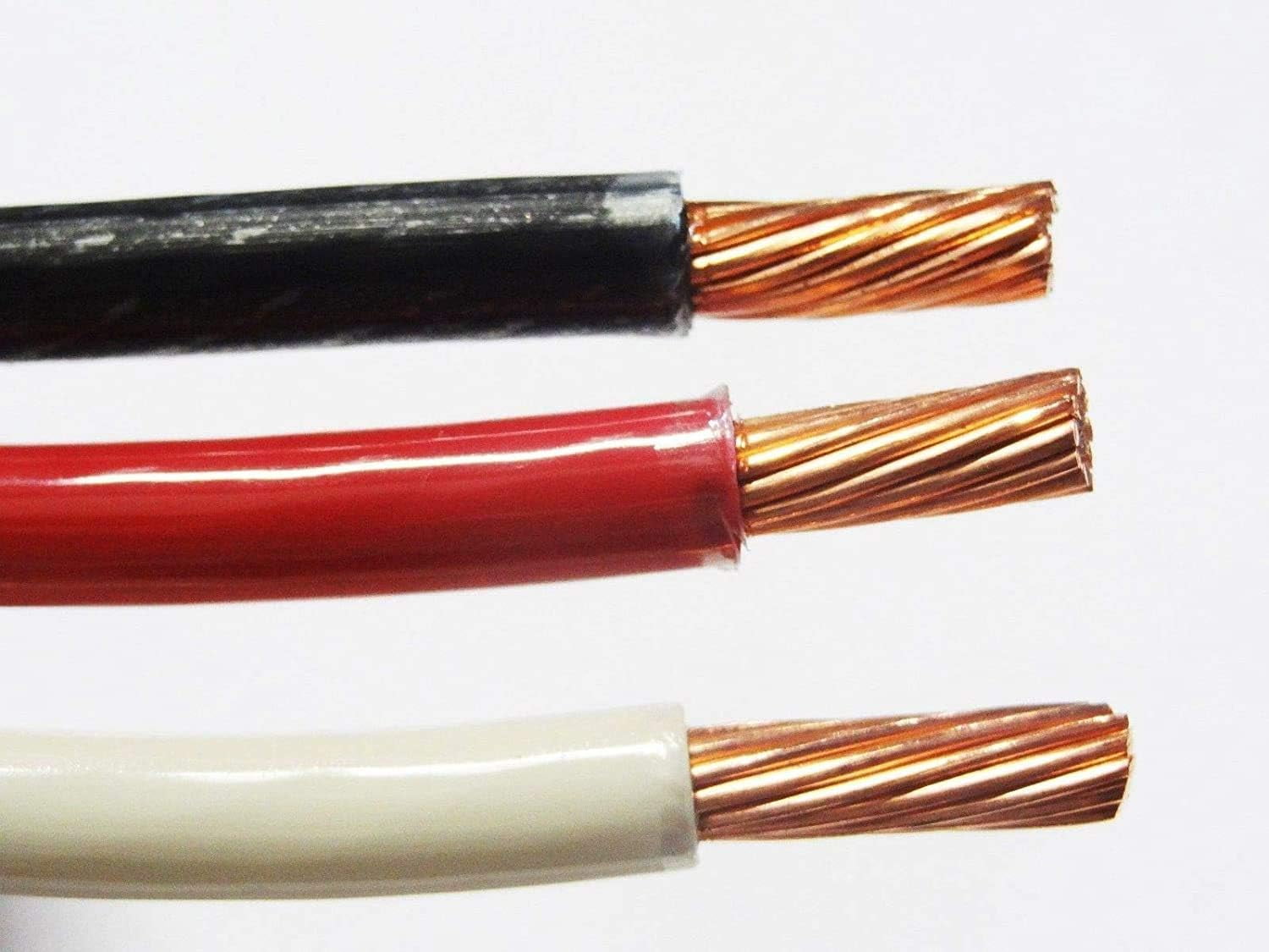 EA THHN THWN 6 AWG Gauge Black White RED Stranded Copper Building WireF ...
