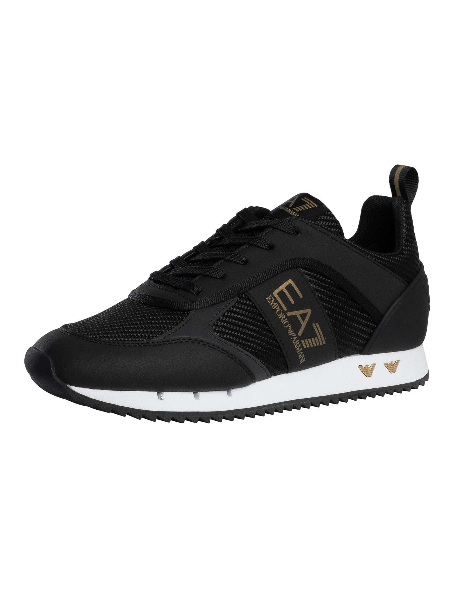 EA7 Carbon Mesh Logo Trainers, Black - Walmart.com