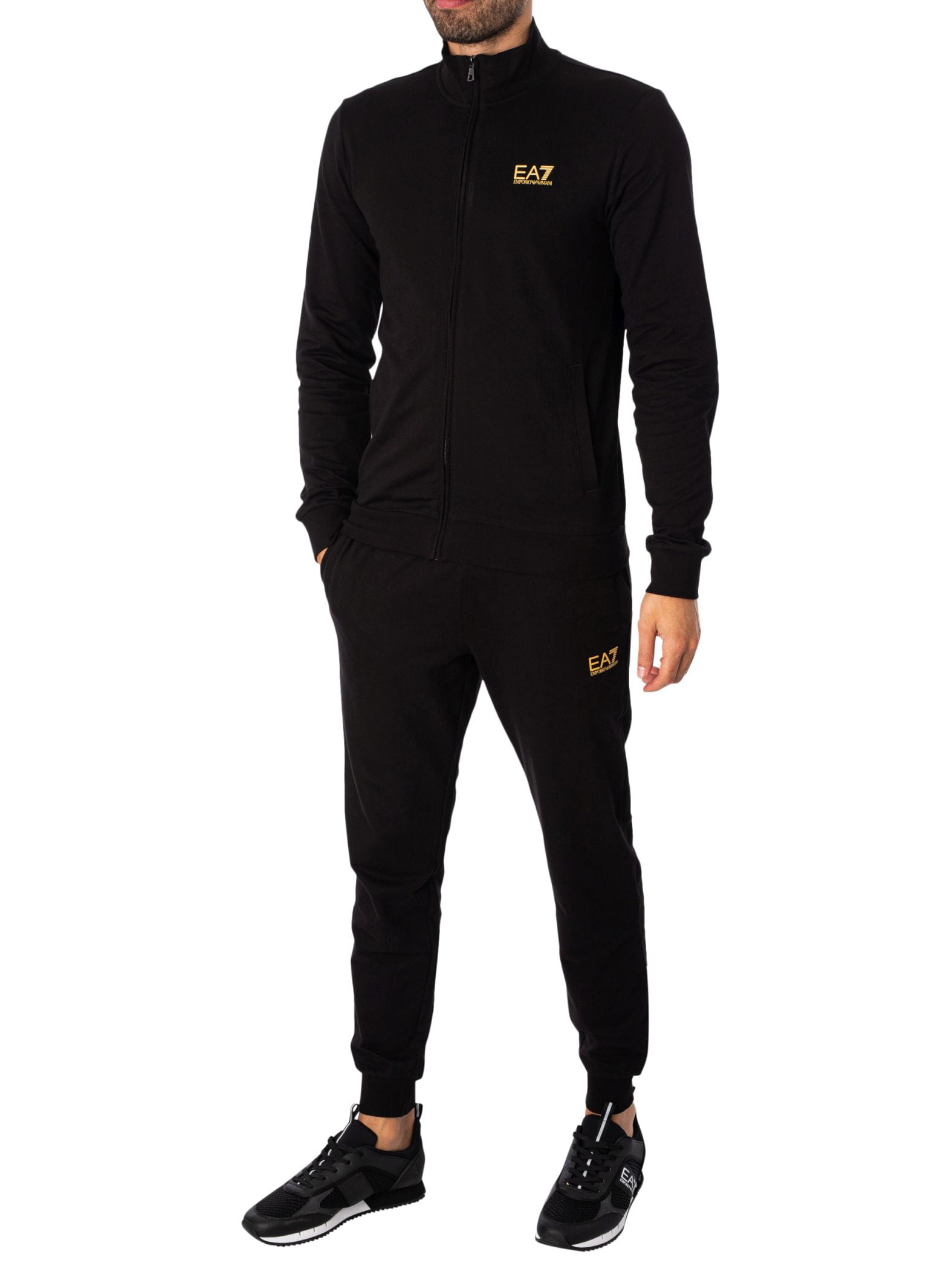 EA7 Chest Logo Tracksuit, Black - Walmart.com