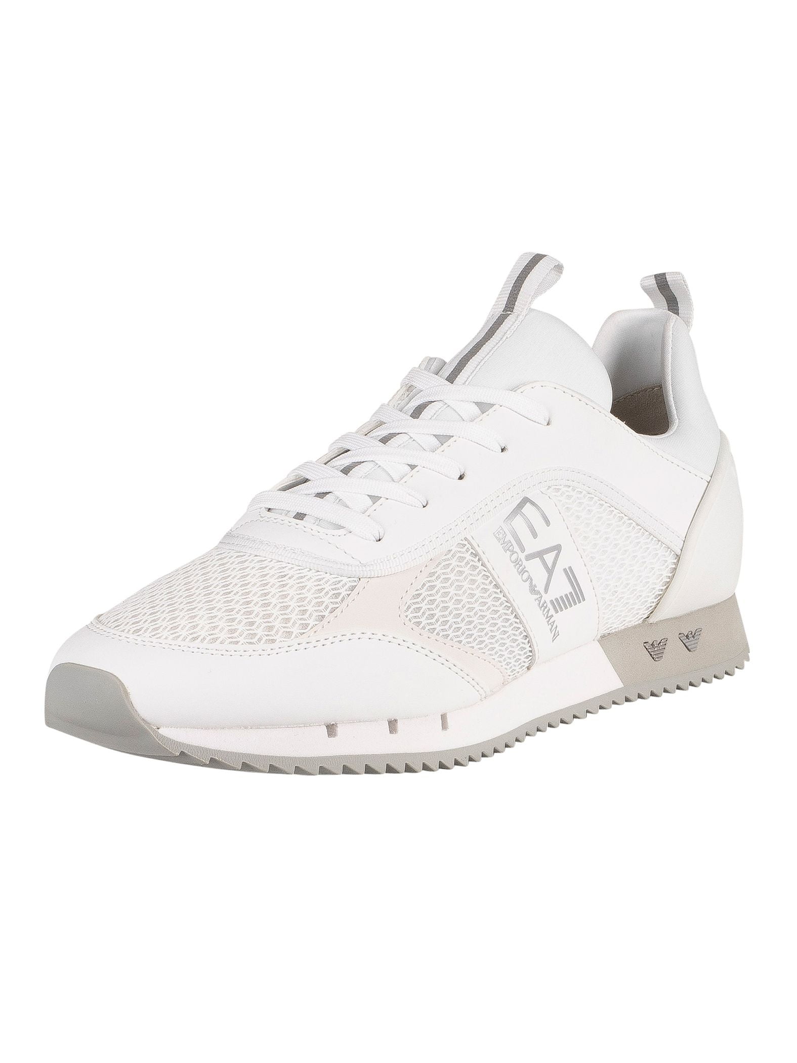 EA7 Woven Trainers, White - Walmart.com