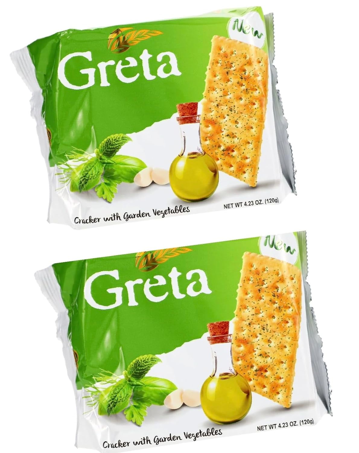 EABC Crackers with Garden Vegetables Flavored 2 Pack 4.23 oz each Goes ...