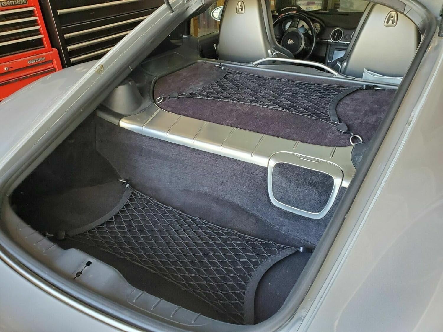 EACCESSORIES EA (Qty.2) Trunk Organizer Cargo Net for PORSCHE CAYMAN ...