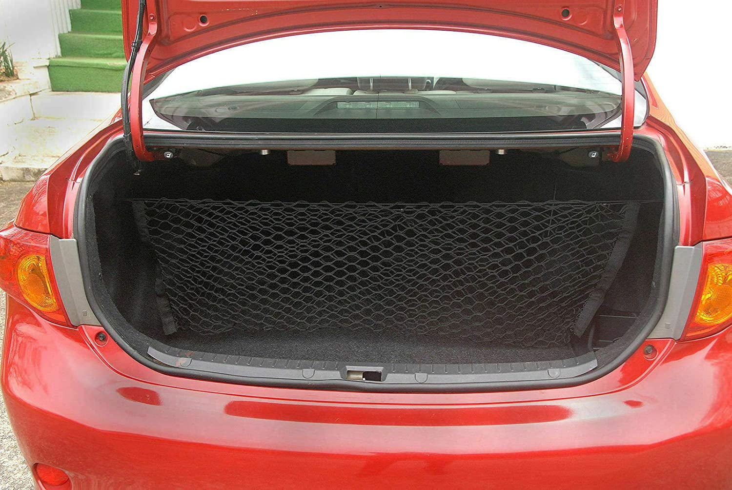 EACCESSORIES EA Trunk Organizer Cargo Net for Toyota Corolla 2009-2022 – Envelope Style Cargo ...
