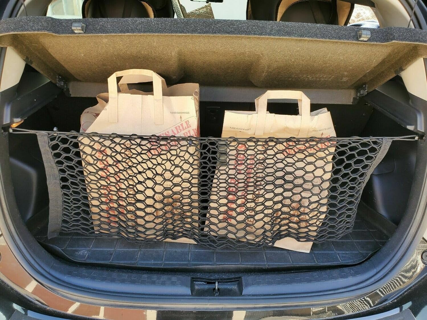 EACCESSORIES EA Trunk Organizer Cargo Net for Toyota Prius C 2012-2019 ...