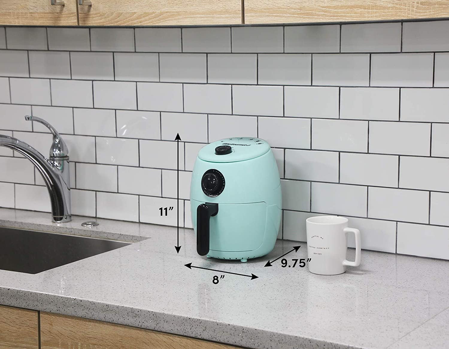 EAF0201BLX Personal Compact Space Saving Electric Hot Air Fryer Oil ...