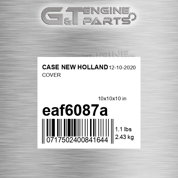 EAF6087A COVER fits CASE NEW HOLLAND (New OEM) - Walmart.com