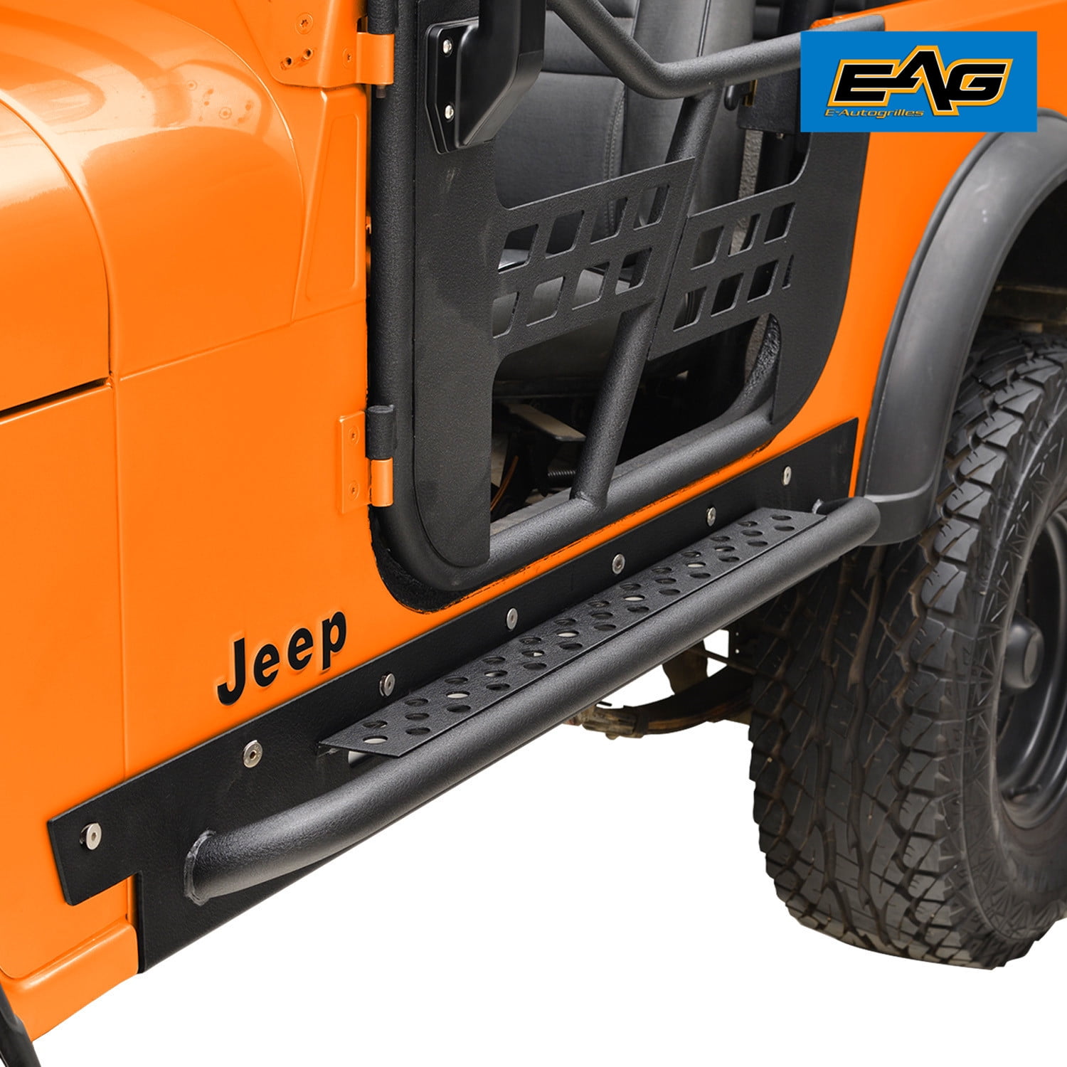 EAG Off-Road Steel Rocker Guard with Step Running Boards Fit for 76-86 ...