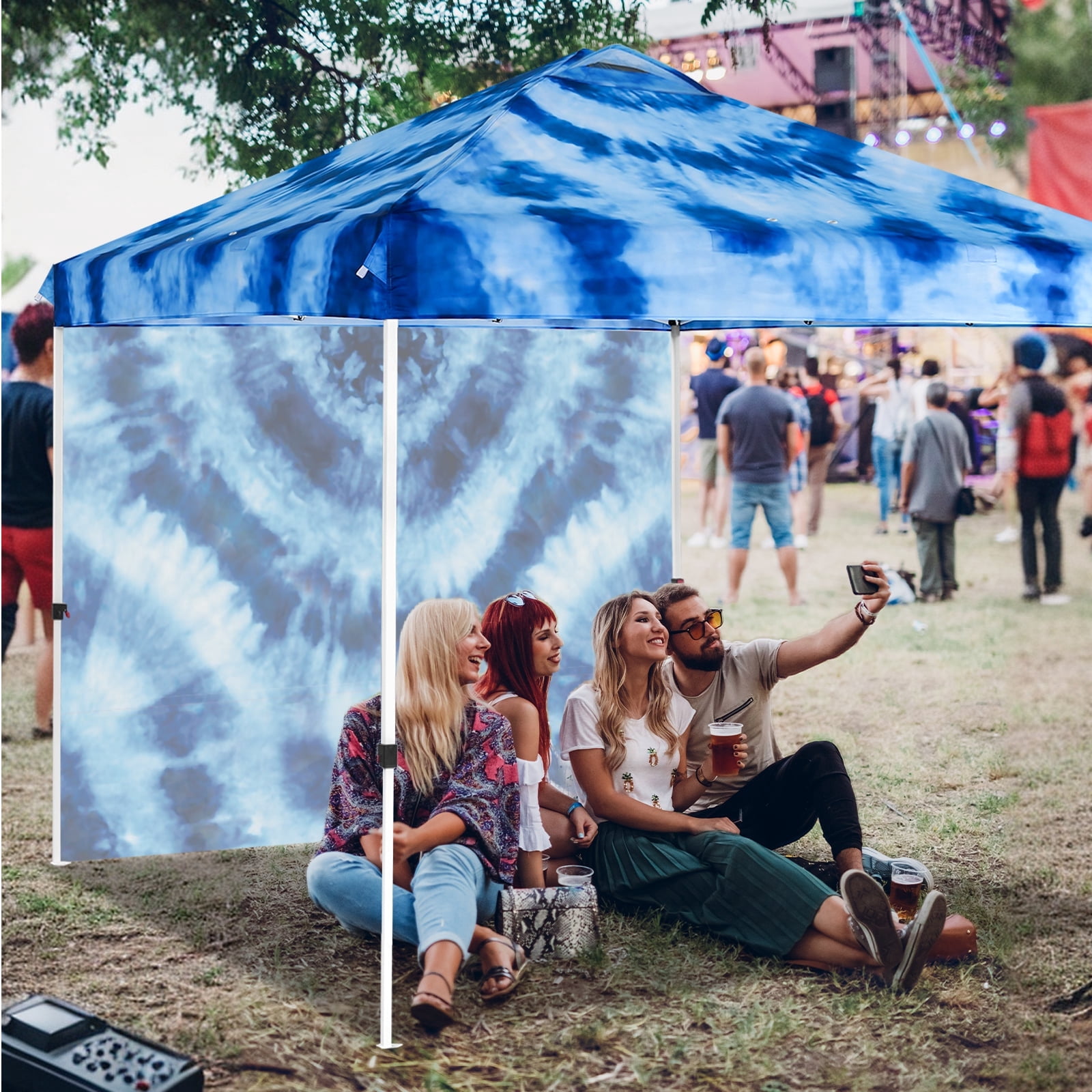 EAGLE PEAK 10 x 10 Pop up Canopy Tent with 1 Detachable Sidewall ...