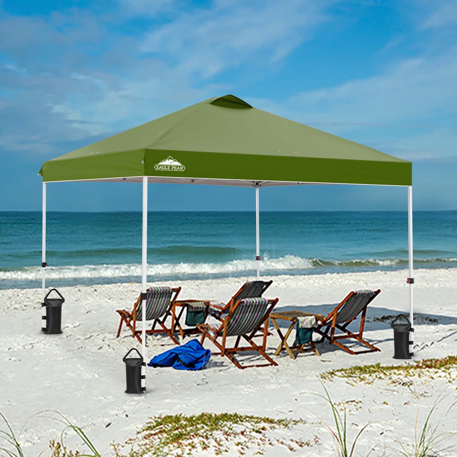 EAGLE PEAK 10 x 10 ft Pop Up Canopy Tent Instant Outdoor Canopy ...