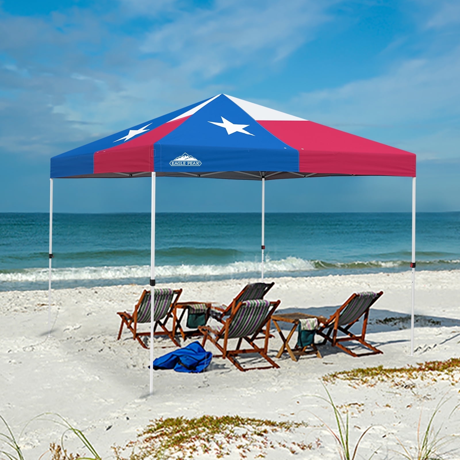 EAGLE PEAK 10 x 10 ft Straight Leg Pop-up Canopy w/ Easy Peak One ...