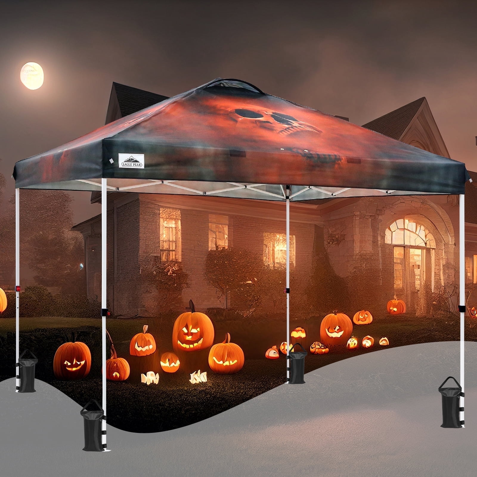 EAGLE PEAK 10x10 Pop Up Canopy, Instant Outdoor Canopy Tent, Straight ...