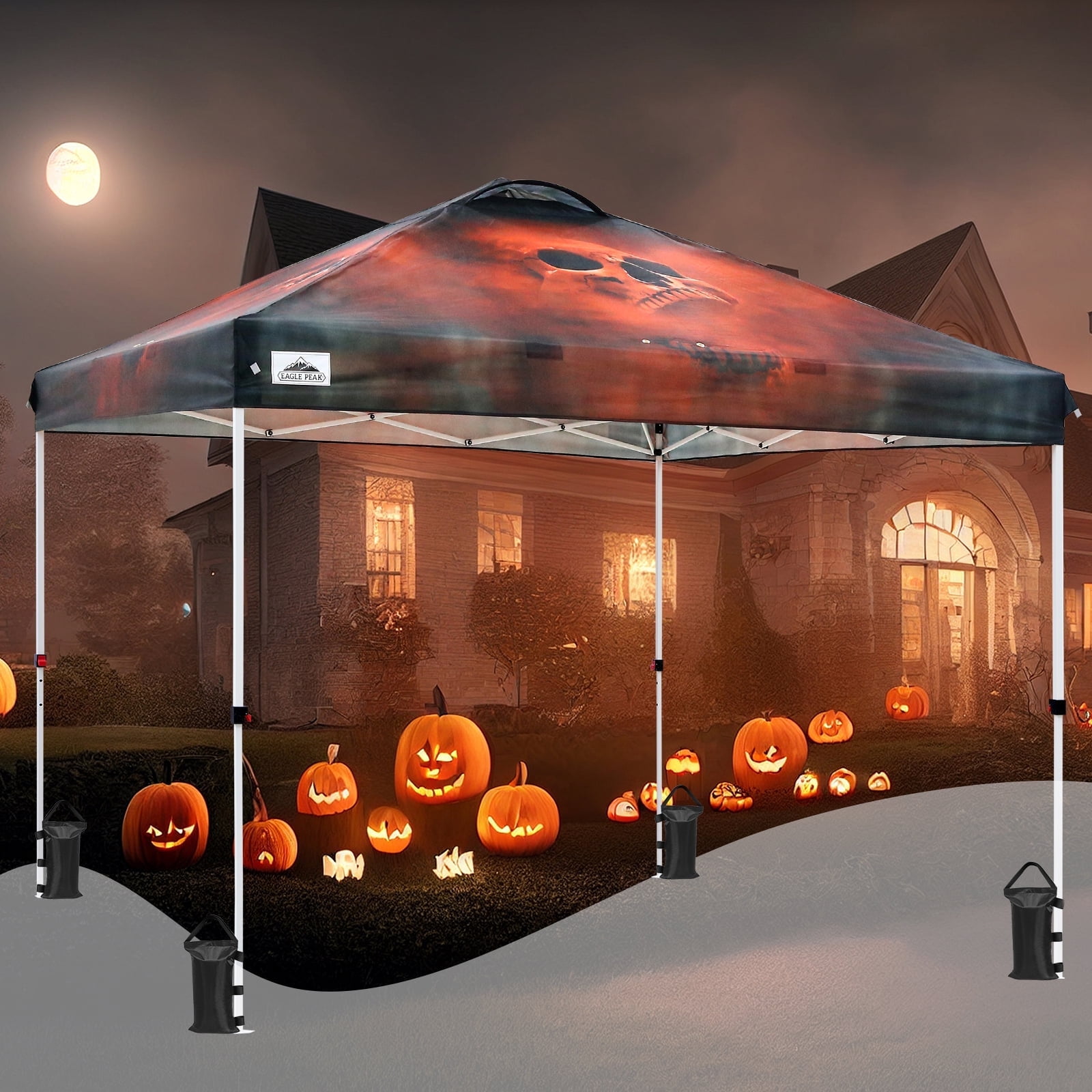 EAGLE PEAK 10x10 Pop Up Canopy, Instant Outdoor Canopy Tent, Straight ...