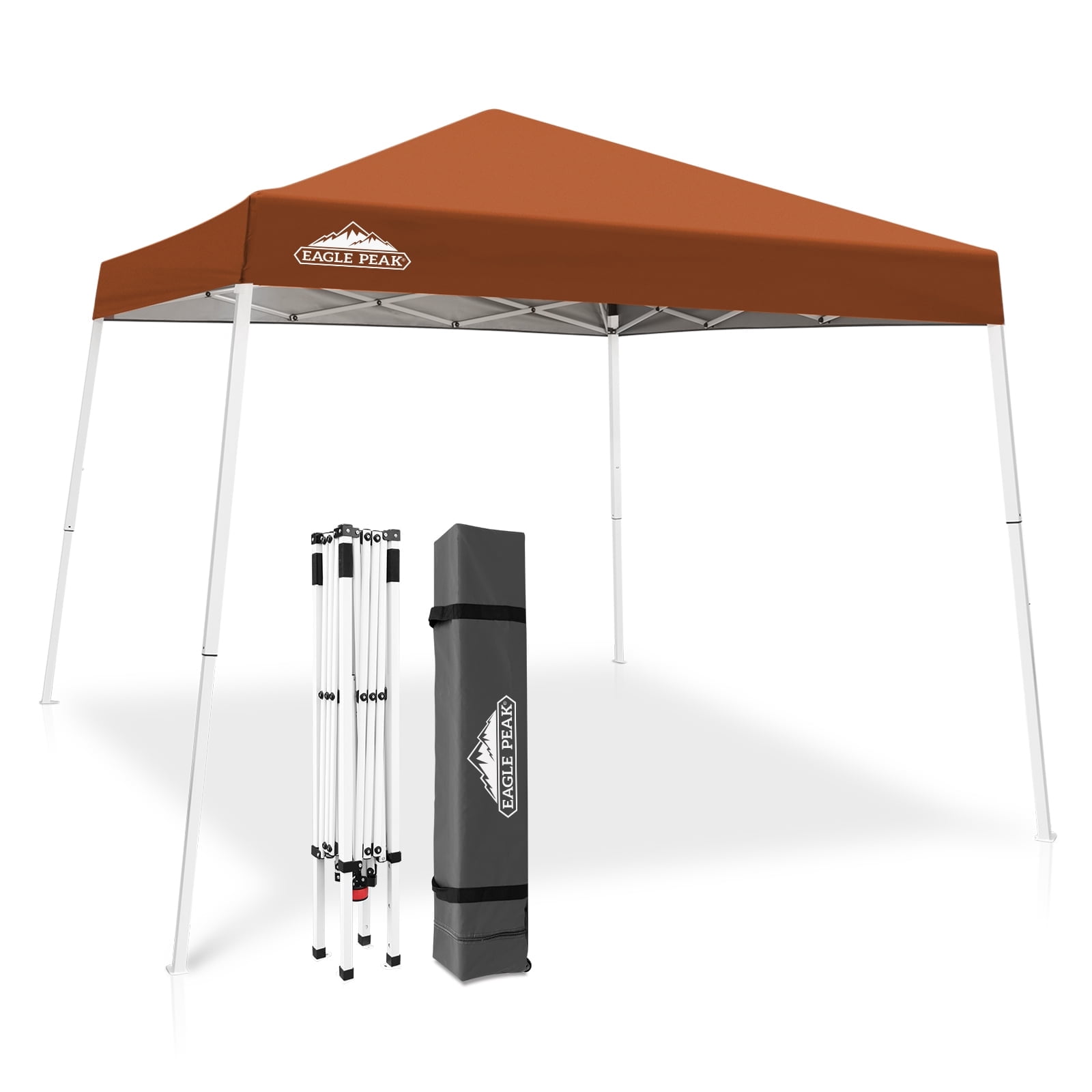 EAGLE PEAK 10x10 Slant Leg Pop Up Canopy Tent Easy One Person Setup ...