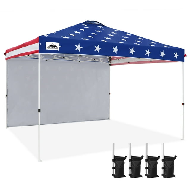 EAGLE PEAK 12 x 12 Easy Set Up Straight Leg Pop Up Outdoor Canopy with ...