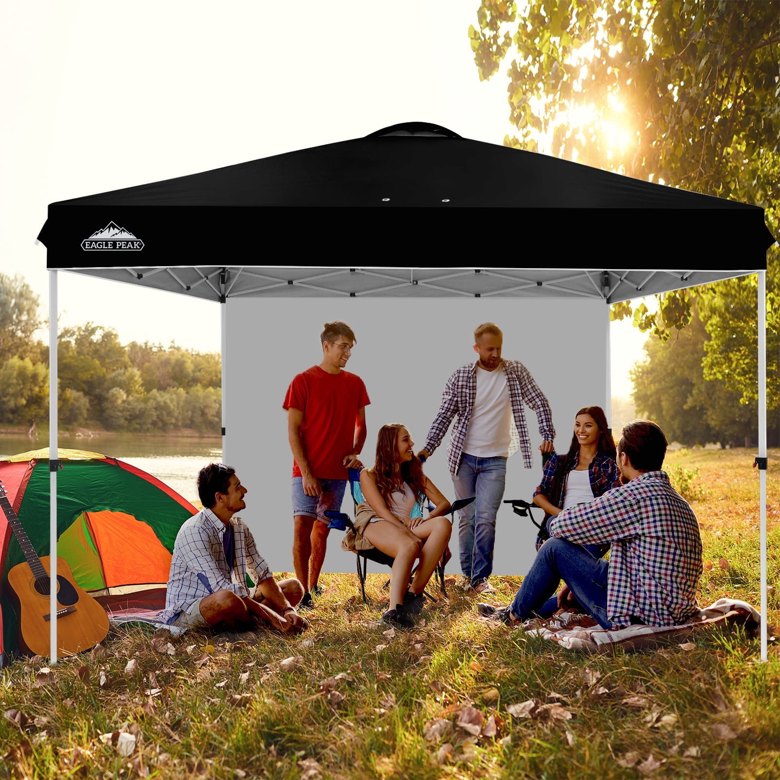 EAGLE PEAK 12 x 12 Easy Set Up Straight Leg Pop Up Outdoor Canopy with ...