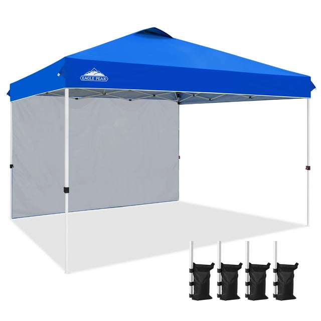 EAGLE PEAK 12 x 12 Easy Set Up Straight Leg Pop Up Outdoor Canopy with ...