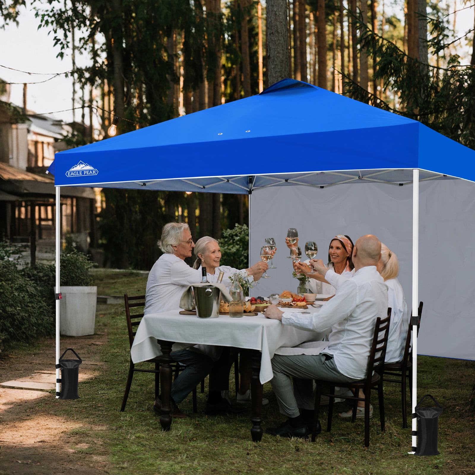 EAGLE PEAK 12 x 12 Easy Set Up Straight Leg Pop Up Outdoor Canopy with ...