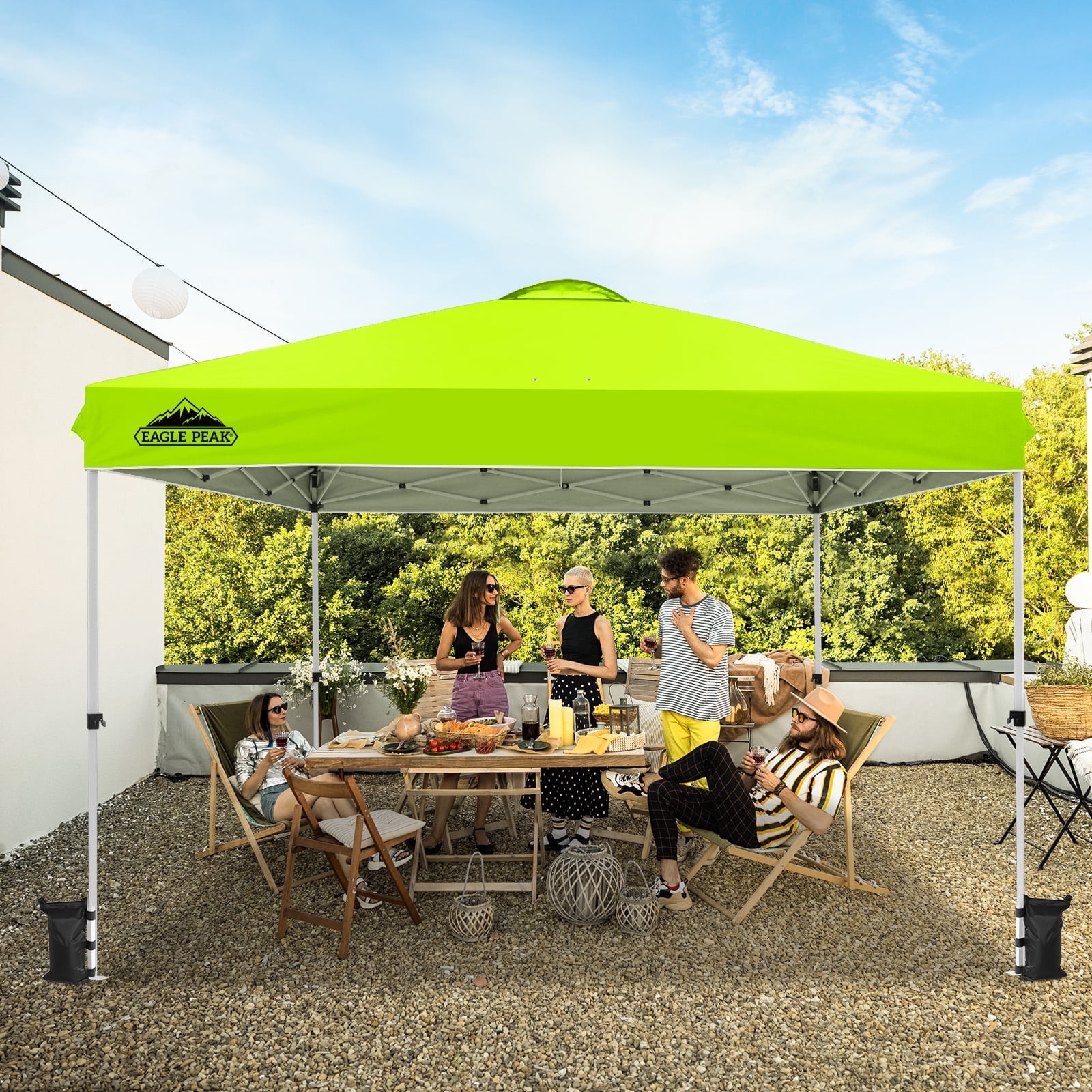 EAGLE PEAK 12 x 12 Easy Set Up Straight Leg Pop Up Outdoor Canopy with ...