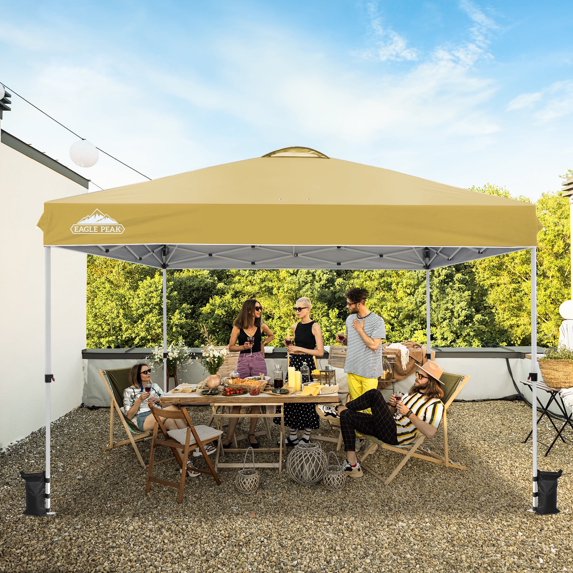 EAGLE PEAK 12 x 12 Pop Up Canopy Tent Instant Outdoor Canopy Easy Set ...
