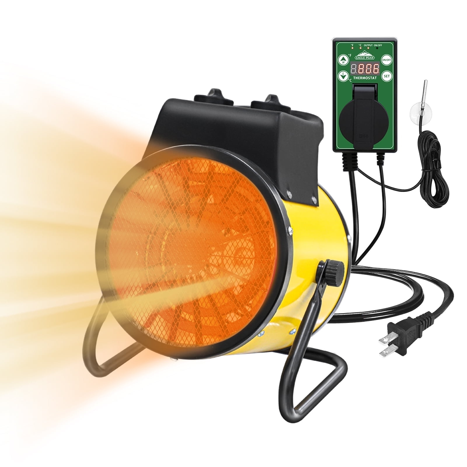 EAGLE PEAK 1500W Outdoor Adjustable Heater with Digital Thermostat,2 ...