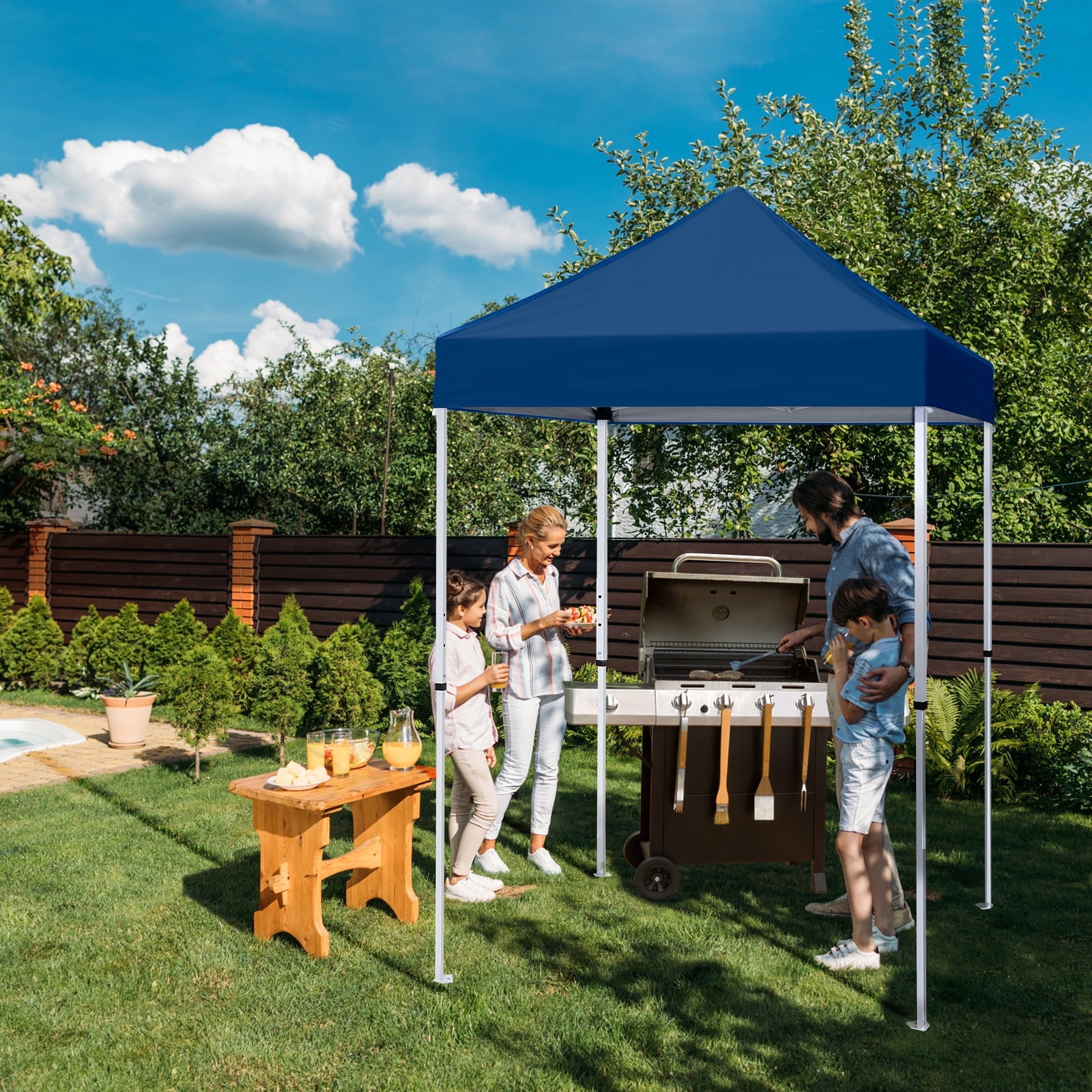 EAGLE PEAK 5x5 Pop Up Canopy Tent Instant Outdoor Canopy Easy Set-up ...