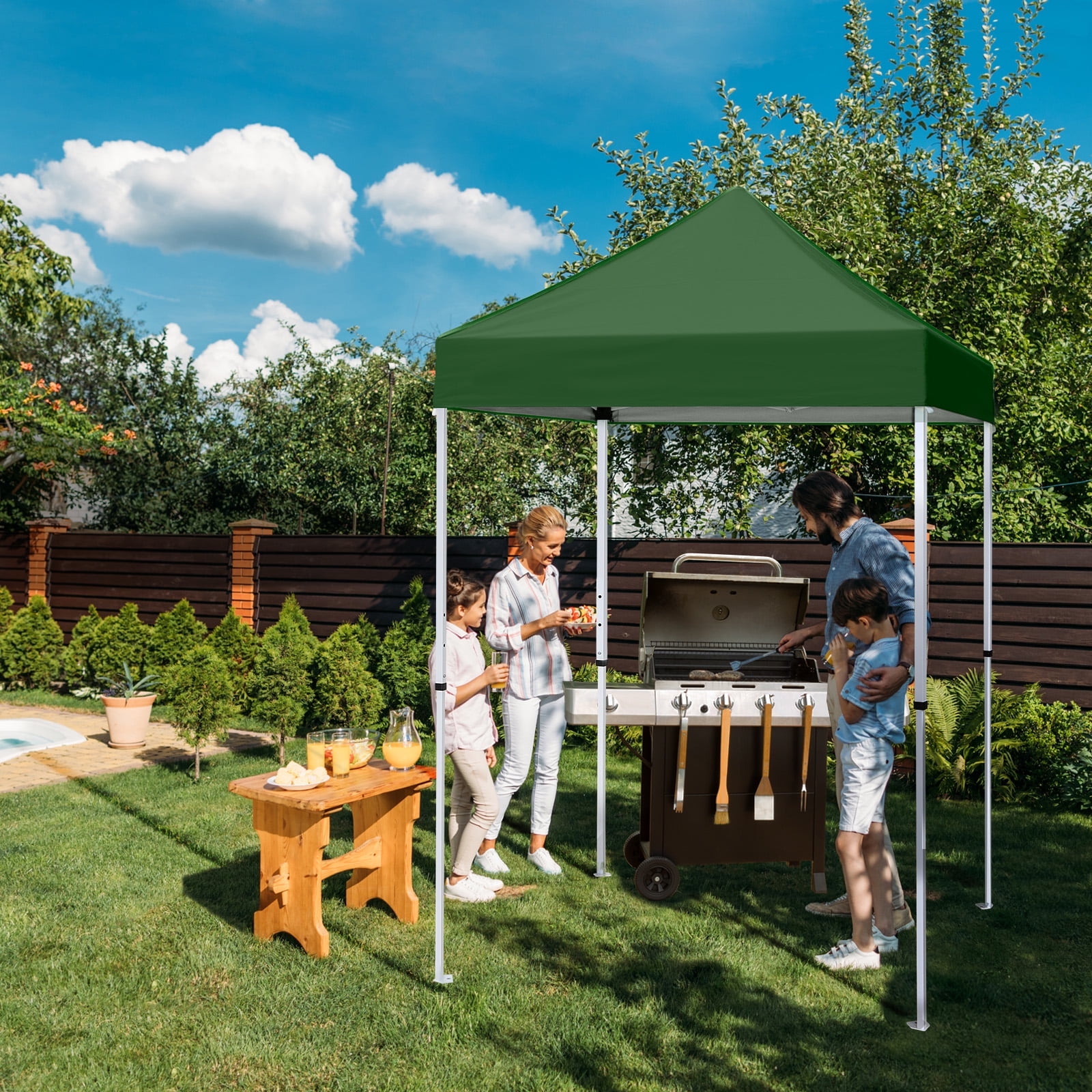 EAGLE PEAK 5x5 Pop Up Canopy Tent Instant Outdoor Canopy Easy Set-up ...