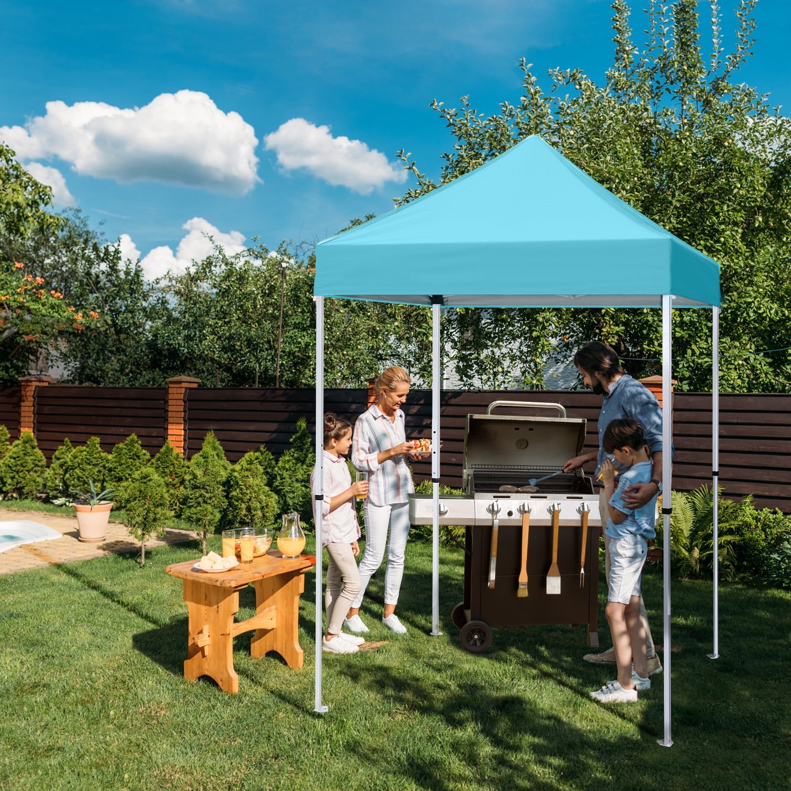 EAGLE PEAK 5x5 Pop Up Canopy Tent Instant Outdoor Canopy Easy Set-up ...