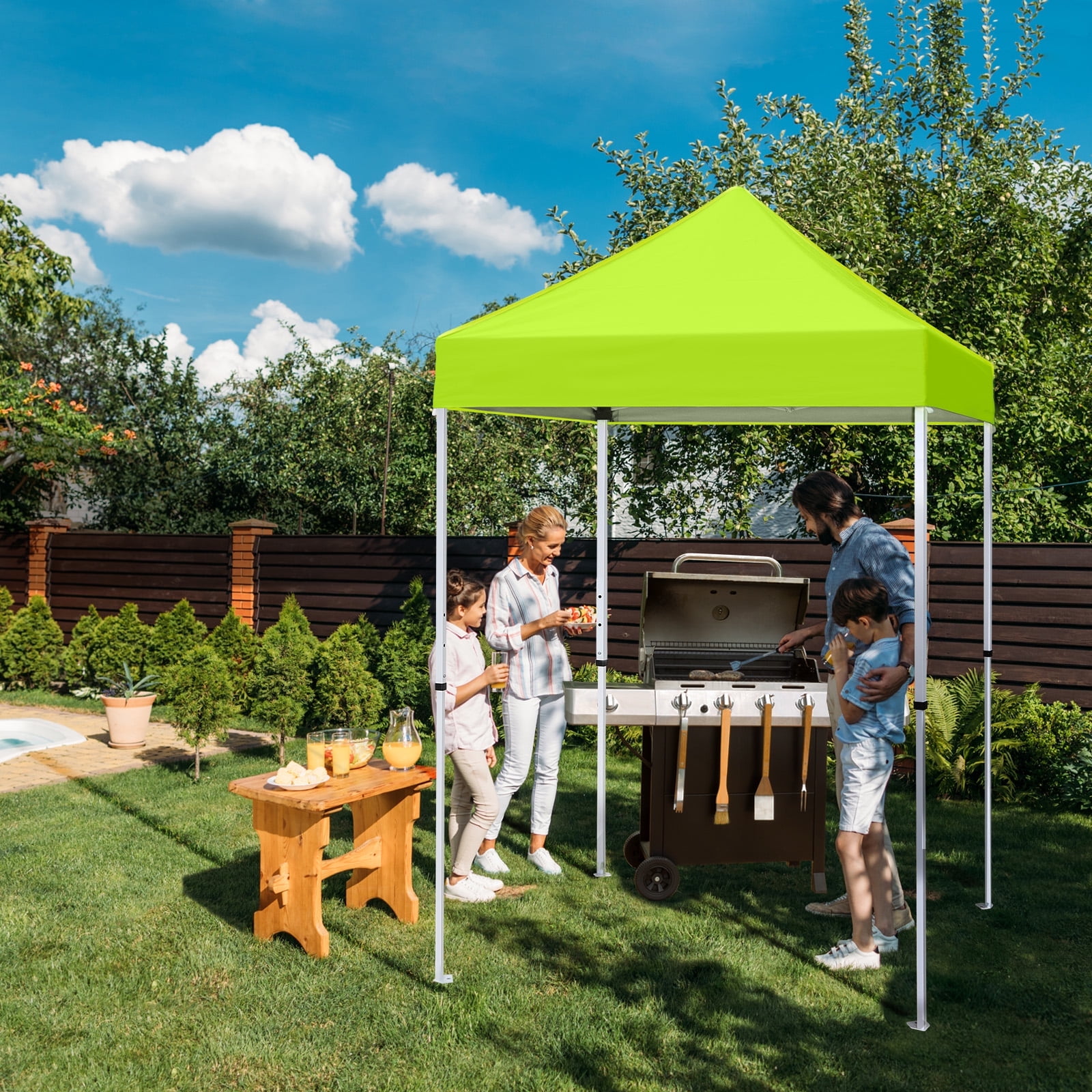 EAGLE PEAK 5x5 Pop Up Canopy Tent Instant Outdoor Canopy Easy Set-up ...