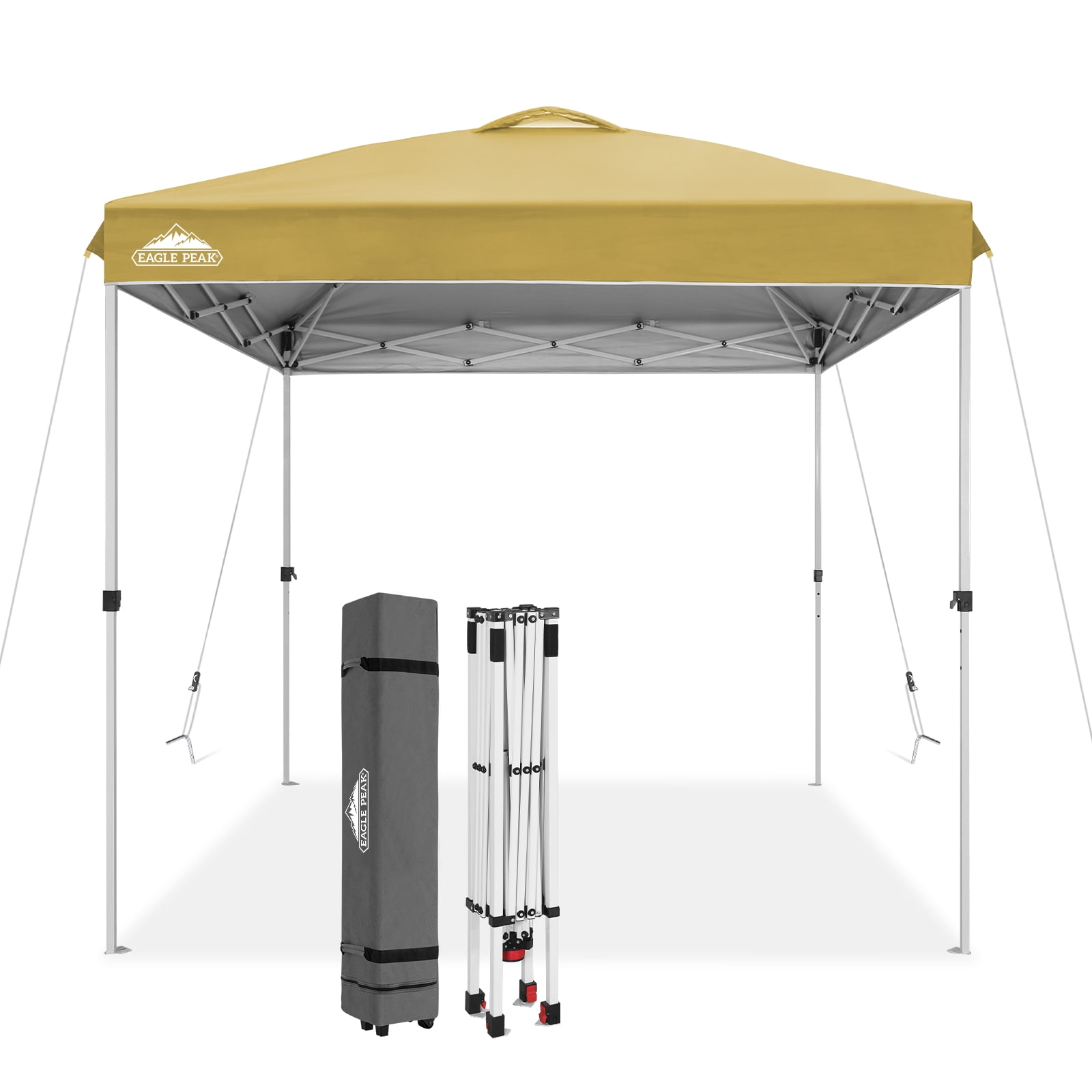EAGLE PEAK 6.6 x 6.6 ft Pop Up Canopy Tent Instant Outdoor Canopy Easy ...