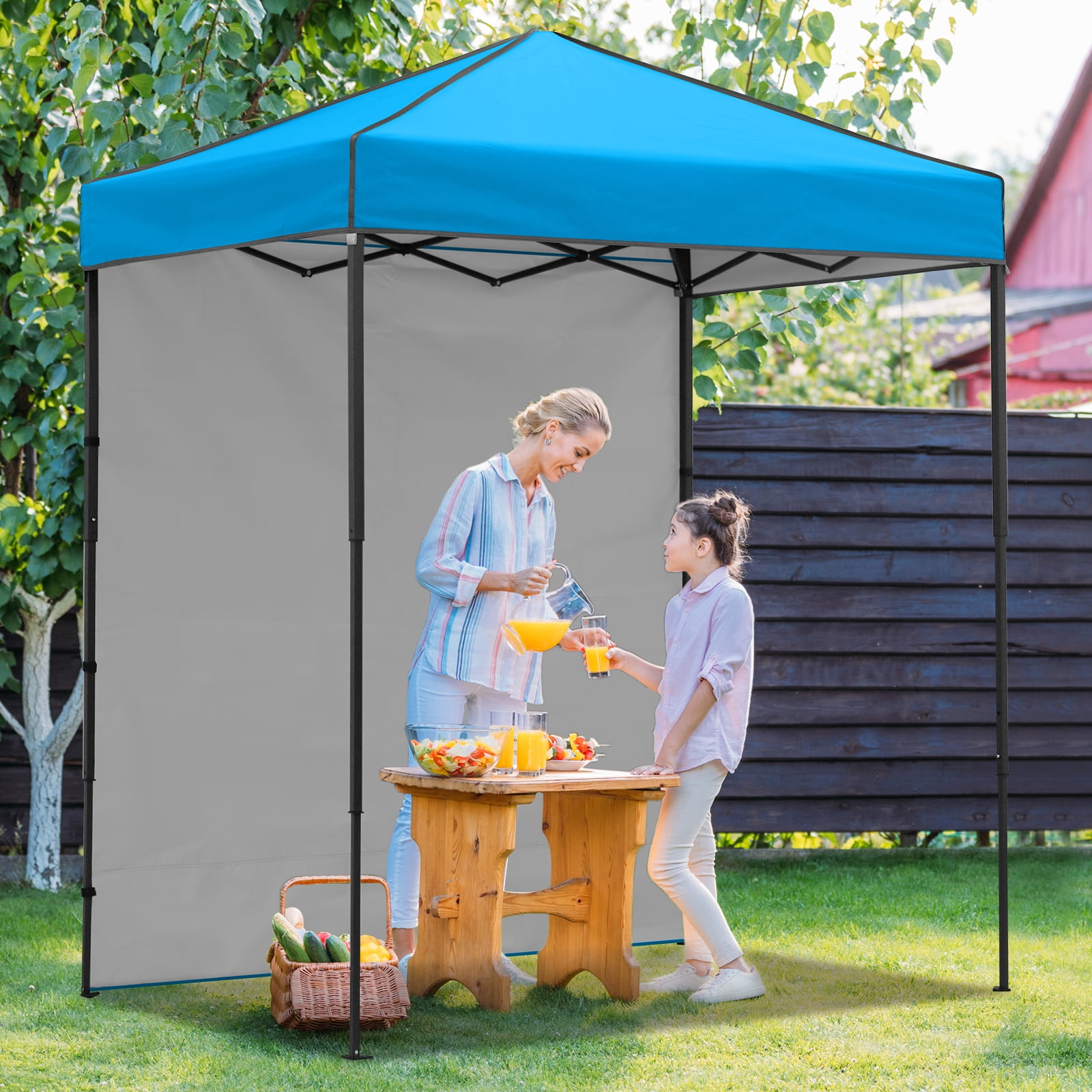 EAGLE PEAK 6 x 4 Instant Pop-up Canopy with 1 Sidewall and Carry Bag ...